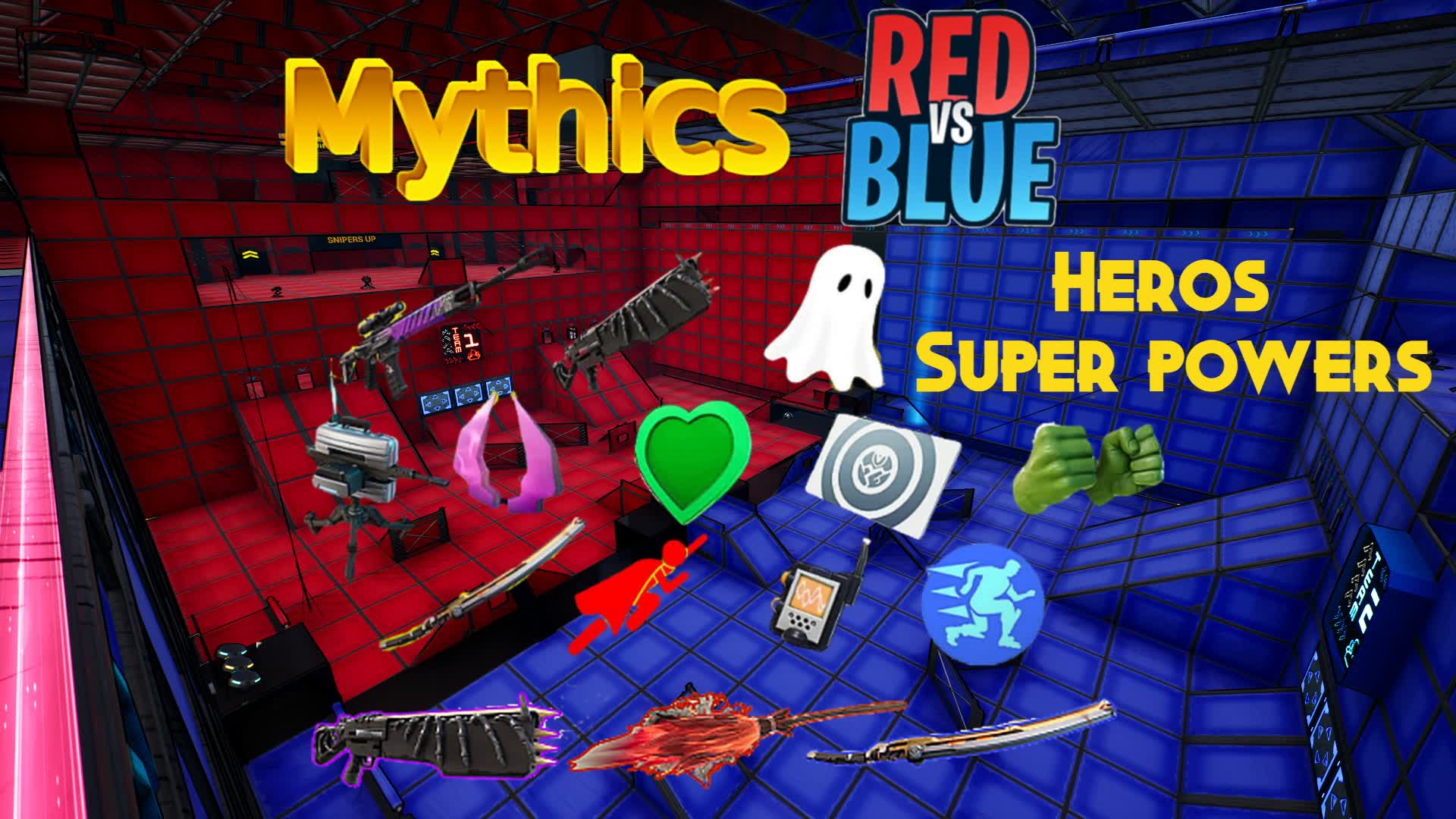 🔥Mythic🔴RED VS BLUE🔵 9576-7869-4182 by mh-vip - Fortnite Creative Map ...