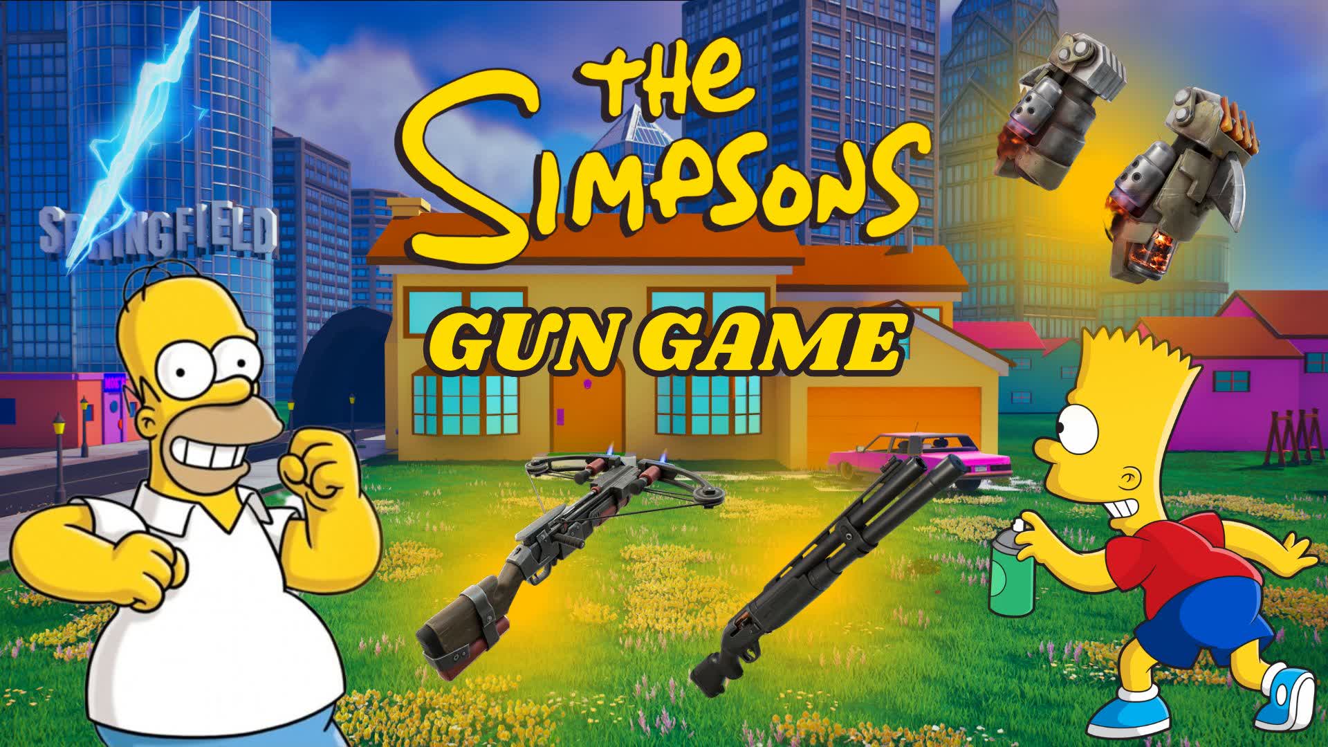 THE SIMPSONS GUN GAME 💥 ONE SHOT 2600-7743-7219 by alexmaxfp - Fortnite ...