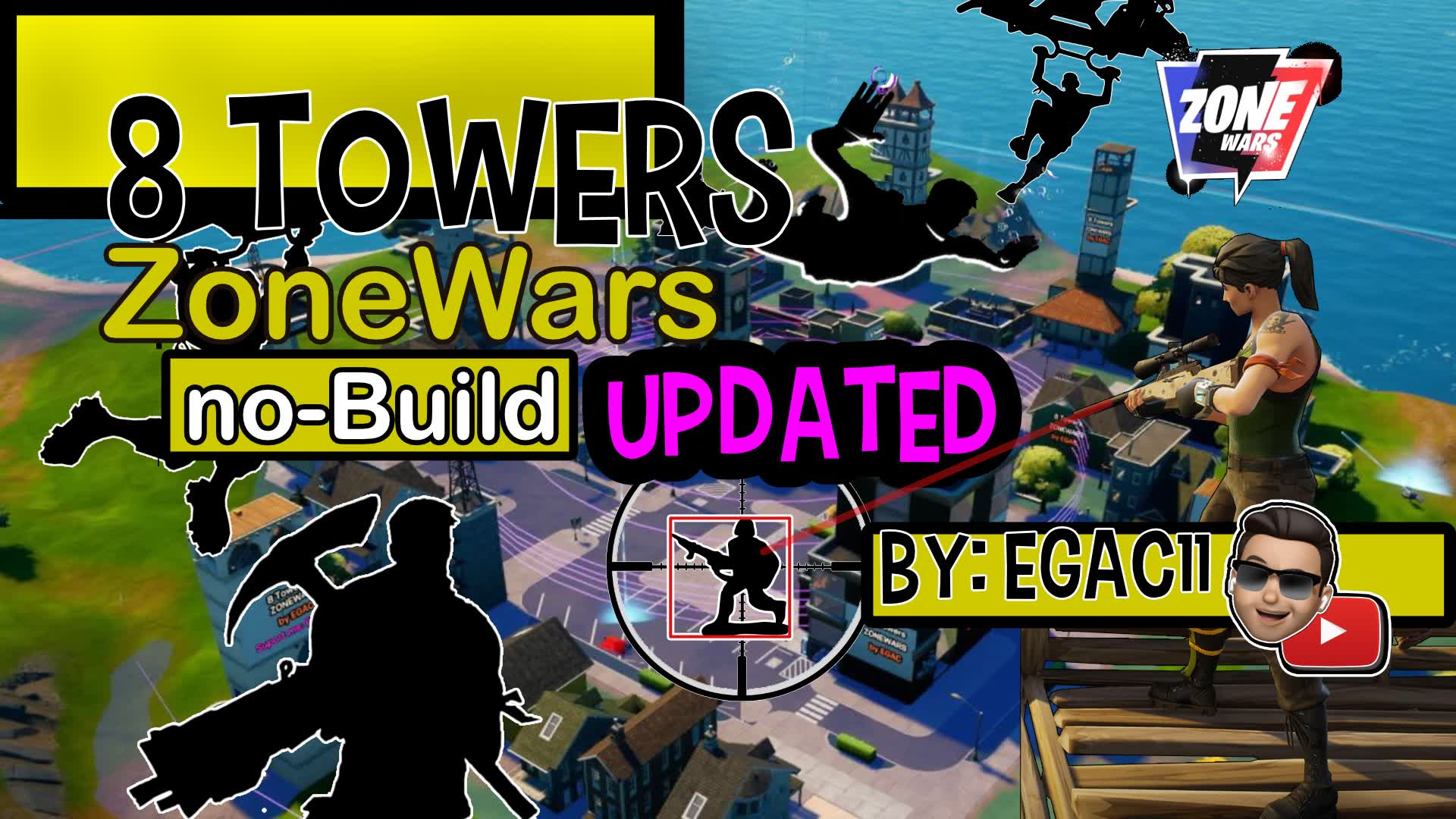 8 Towers | no-Build ZONEWARS (namesOFF) 1436-8924-9173 من ابتكار egac - Fortnite