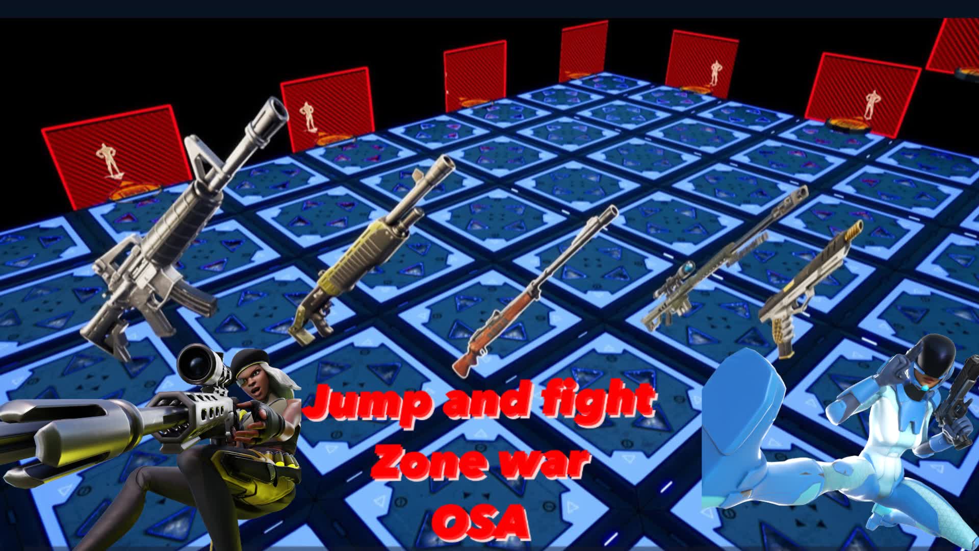 اقفز وقاتل زون وار سولو 0483-8129-4996 by osa26 - Fortnite Creative Map Code - Fortnite.GG