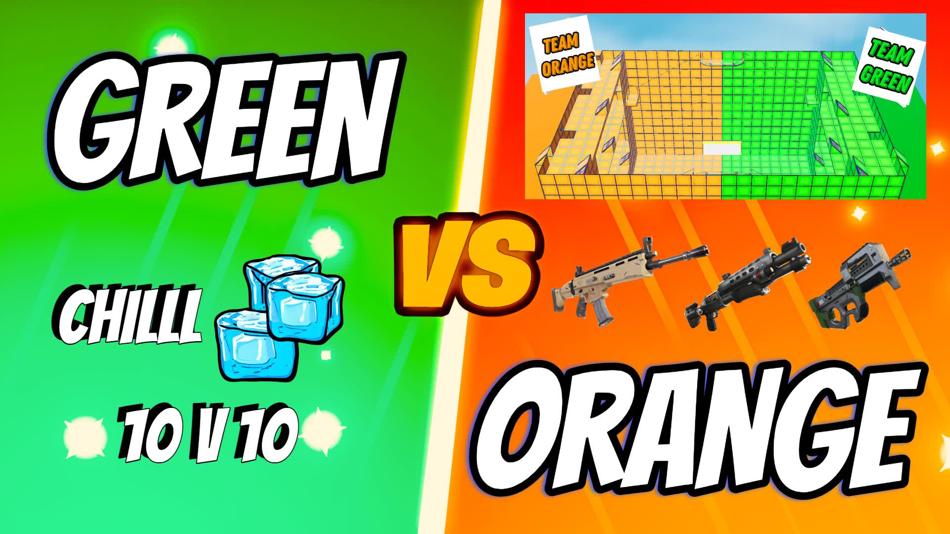 CHILLL GREEN VS ORANGE 10v10 🥶 4120-2498-2341 by xyzthe-one - Fortnite ...