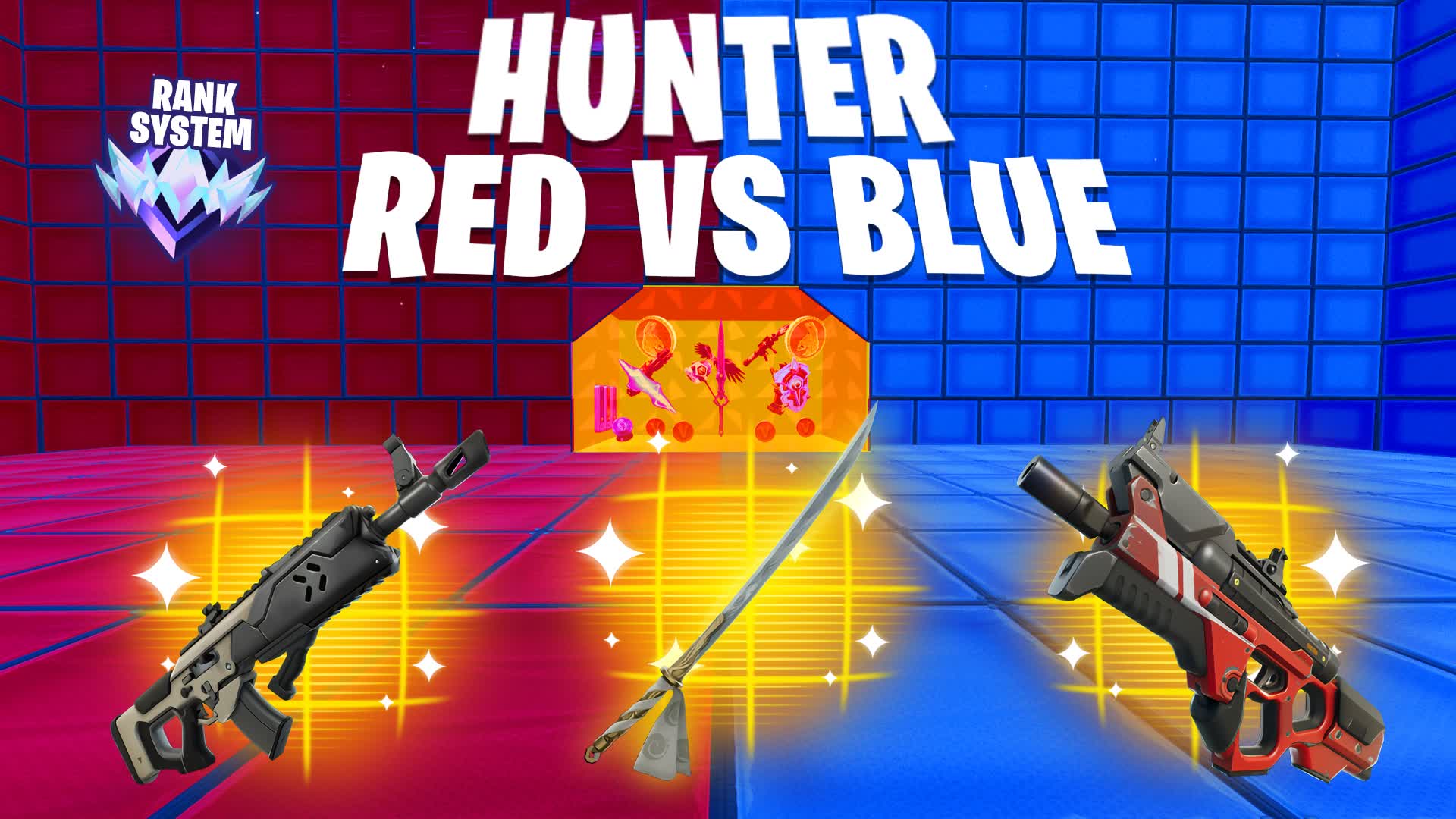 HUNTER RED VS BLUE 🔴🔵 1694-5789-9099 by mcelo - Fortnite Creative Map Code - Fortnite.GG