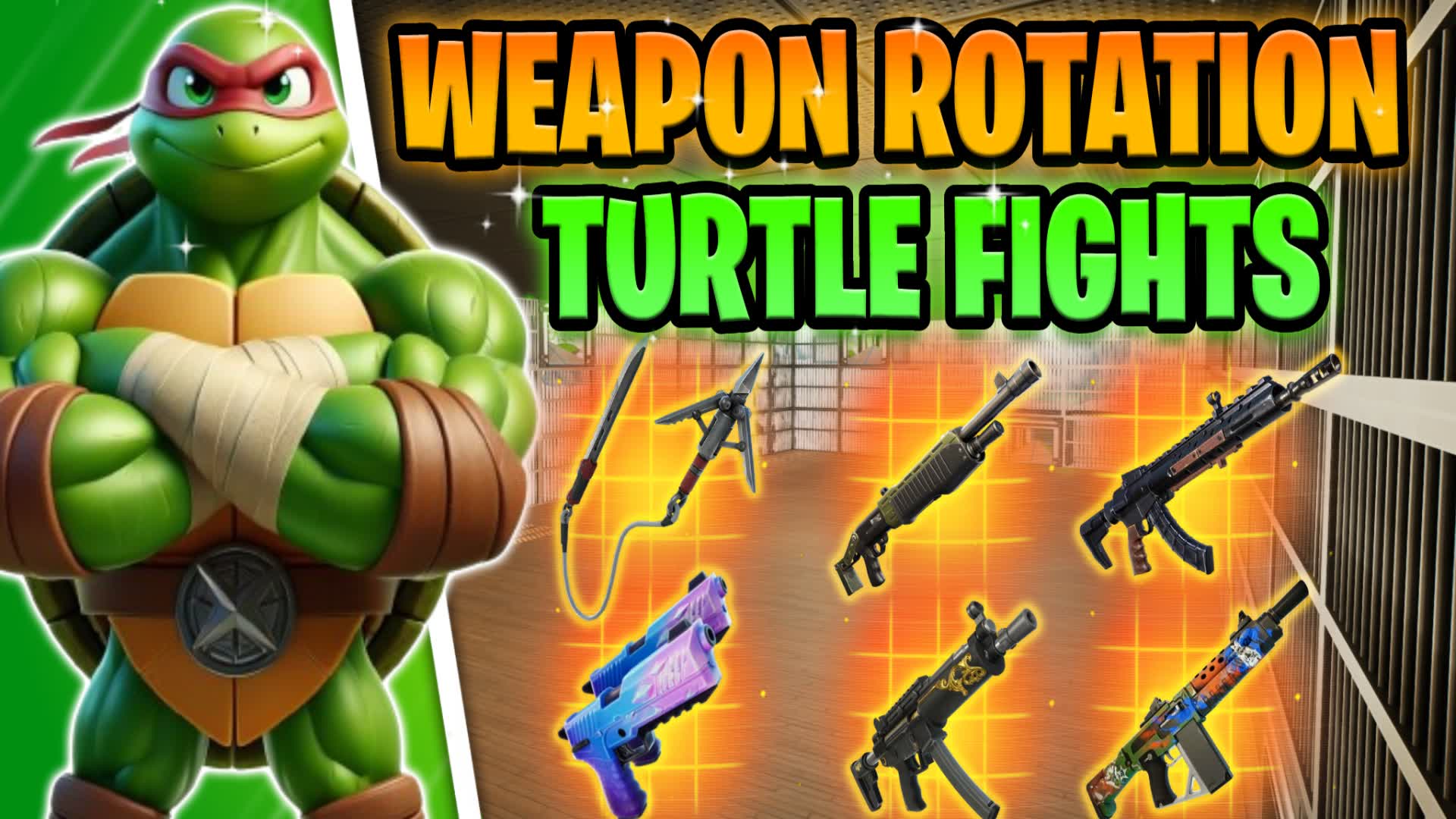 WEAPON ROTATION TURTLE FIGHTS🐢📦 - 8386-7149-4854 | Fortnite Zone