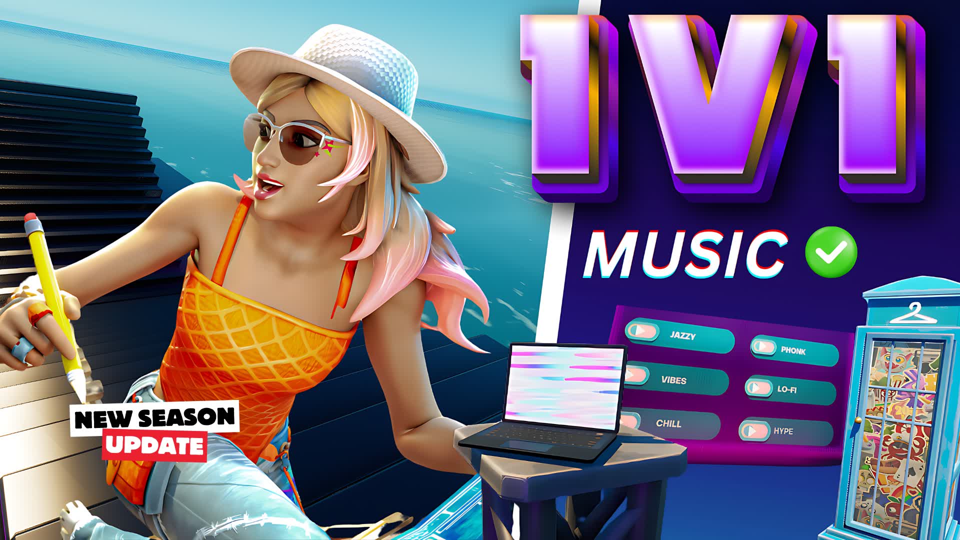 1V1 [Music]🎵 [New Season Update] 7553-9204-8571 by 6thumbs - Fortnite ...