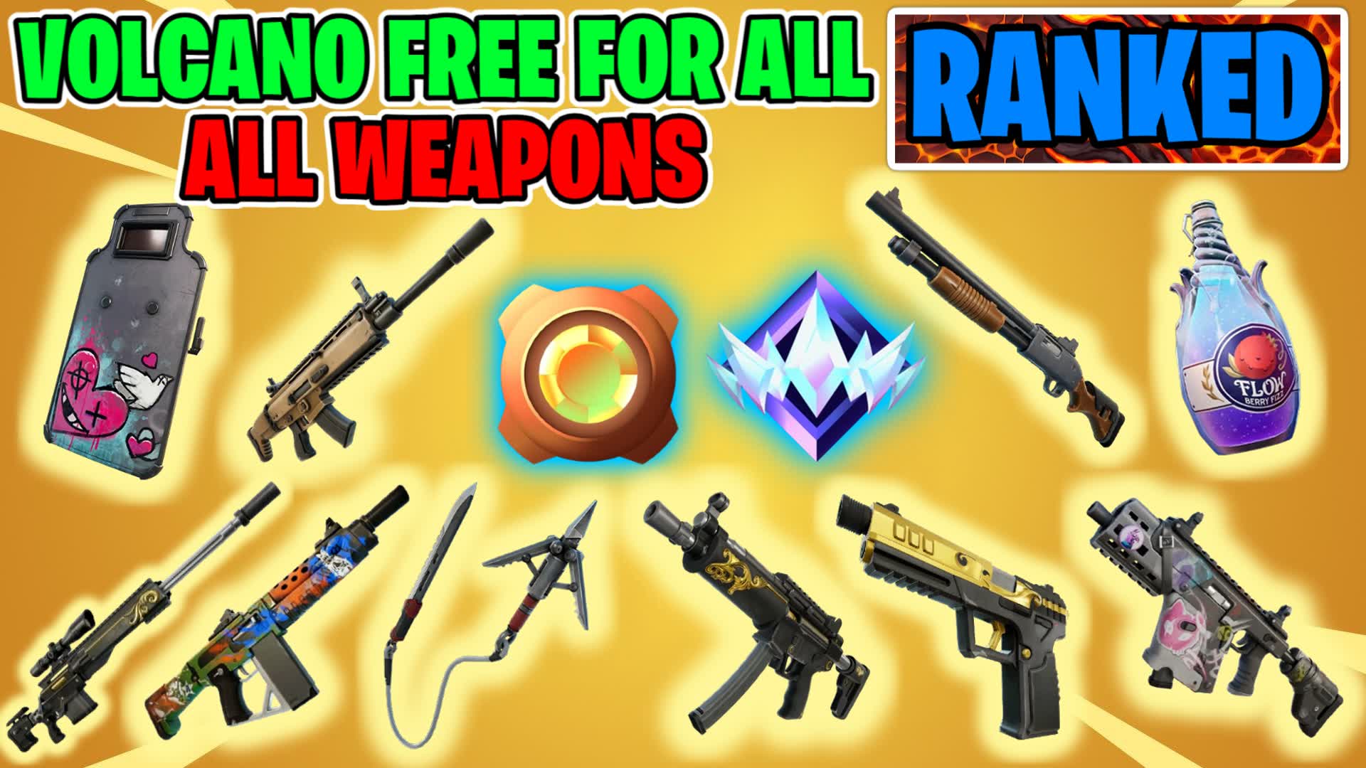 VOLCANO RANKED🌋FFA | ALL WEAPONS🏆 3609-3408-3868 من ابتكار threevikings ...