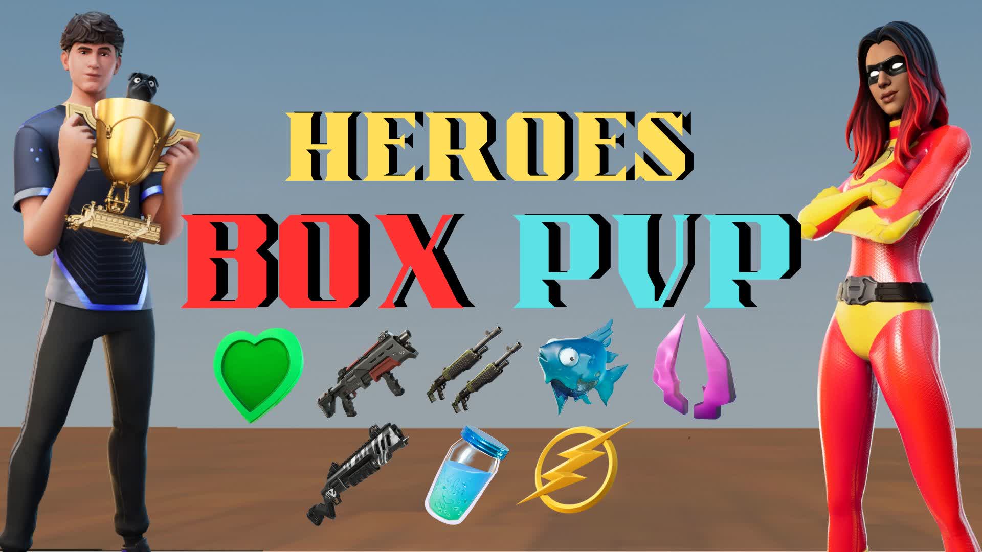 🦸🏼‍♂️ HEROES BOX PVP 📦 5155-4081-7185 by xtrfn - Fortnite Creative Map Code - Fortnite.GG