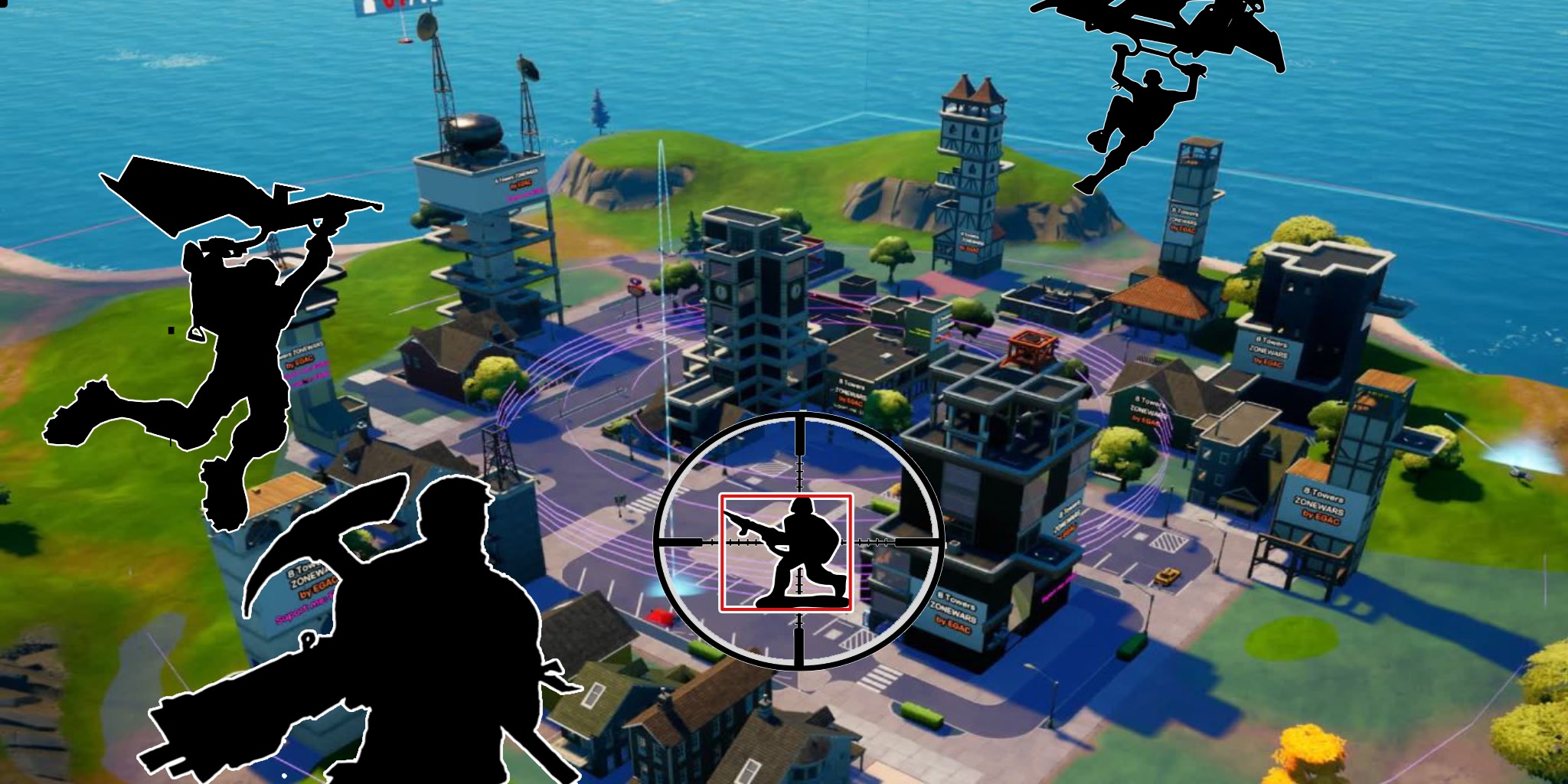 8 Towers | no-Build ZONEWARS (namesOFF) 1436-8924-9173 by egac - Fortnite Creative Map Code ...