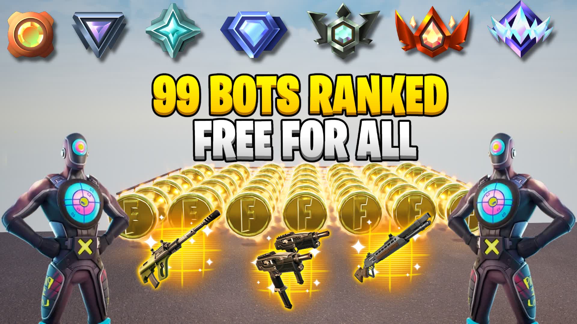 RANKED 99 BOTS - FREE FOR ALL⭐ 2437-2689-1650 by wc22rigged - Fortnite