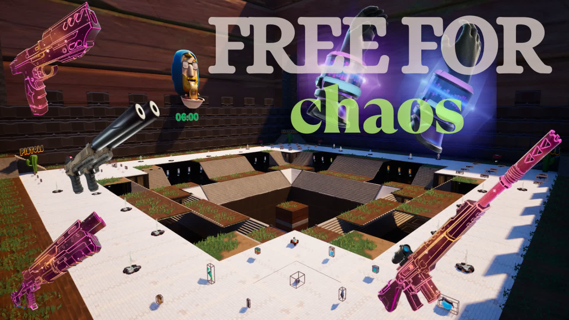 free for chaos 2078-7581-3658 by sbiyo - Fortnite Creative Map Code - Fortnite.GG