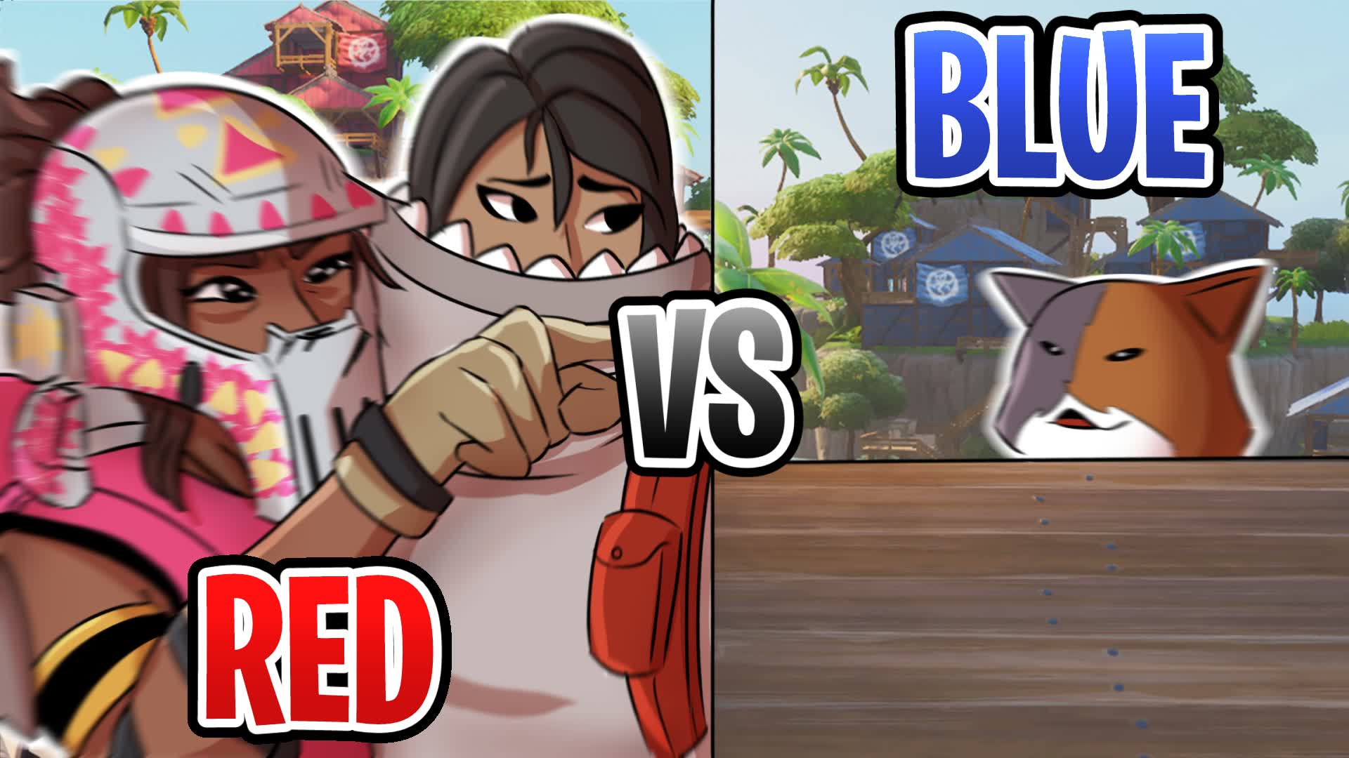 Castaway Red vs Blue 2504-9573-1552 by sharktoofs - Fortnite Creative ...