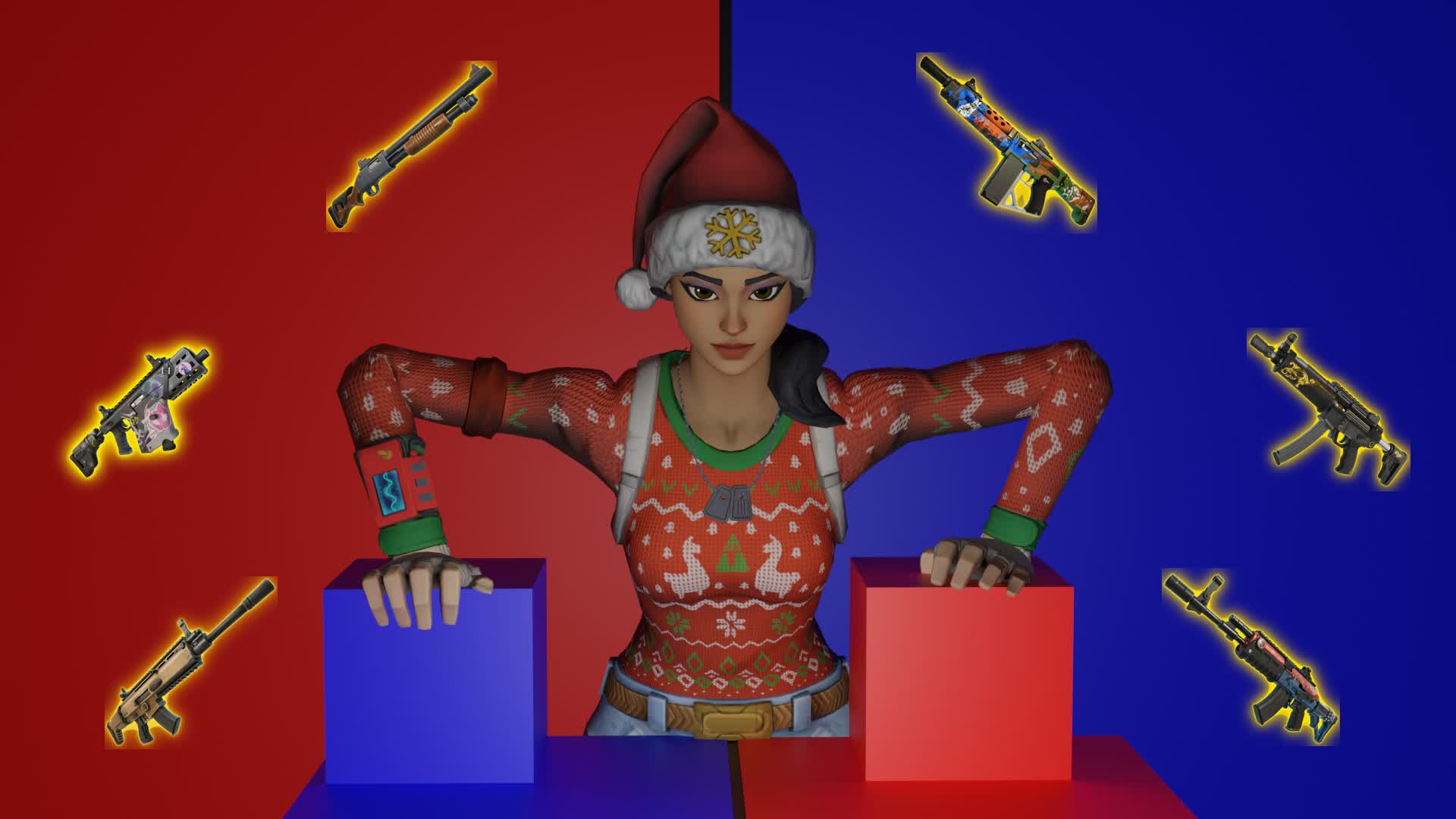 POWERFUL RED VS BLUE 6574-8038-5491 by numesis - Fortnite