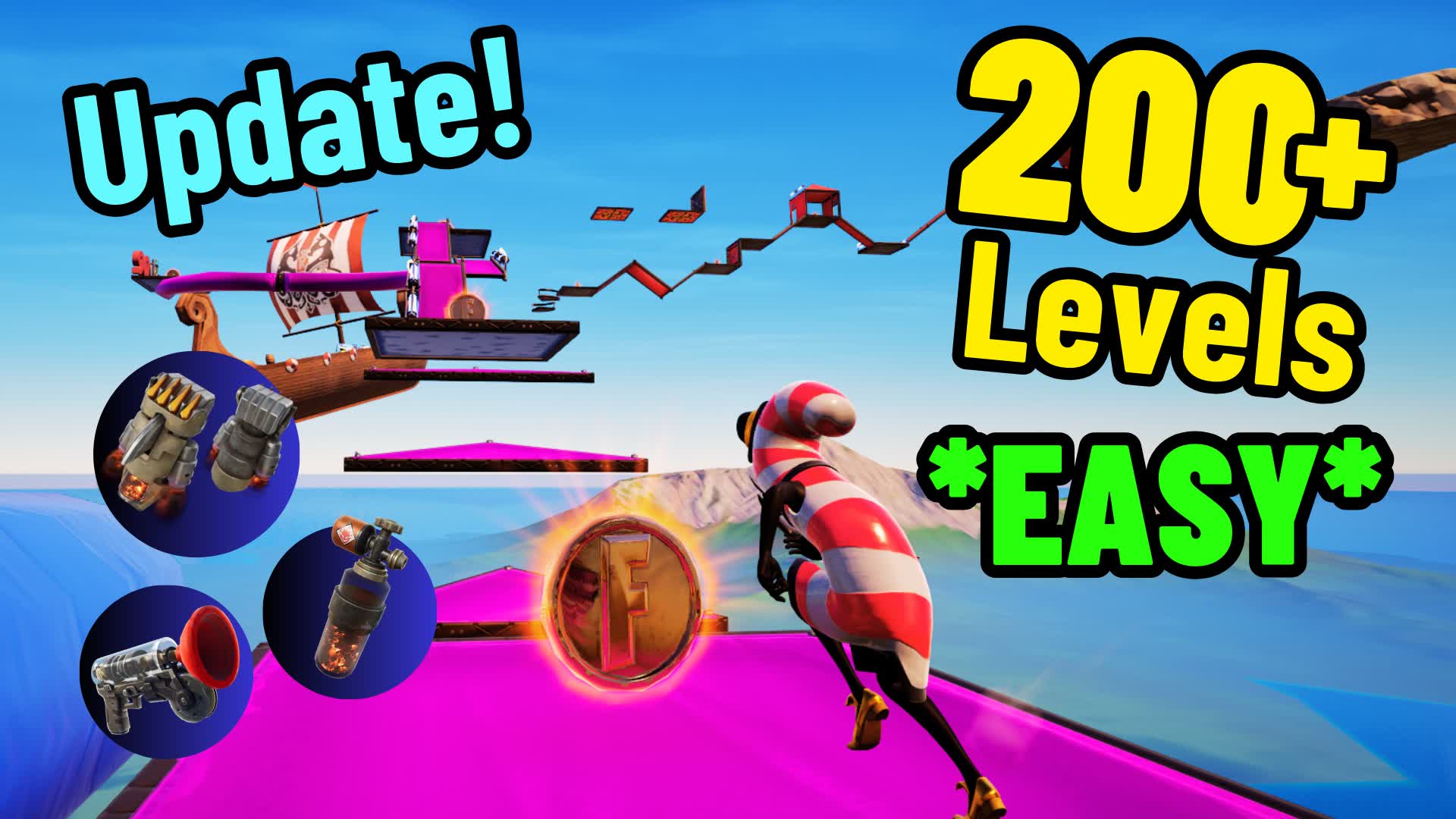 アスレチック Parkour Deathrun 200+ 3935-4414-5328 by alga.j - Fortnite Creative Map Code - Fortnite.GG