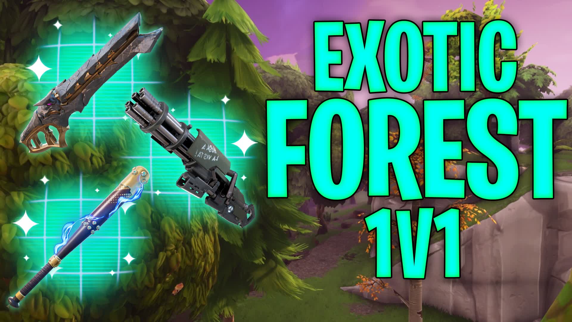 EXOTIC FOREST 1v1 1011-5975-8911 by pedranter - Fortnite Creative Map ...