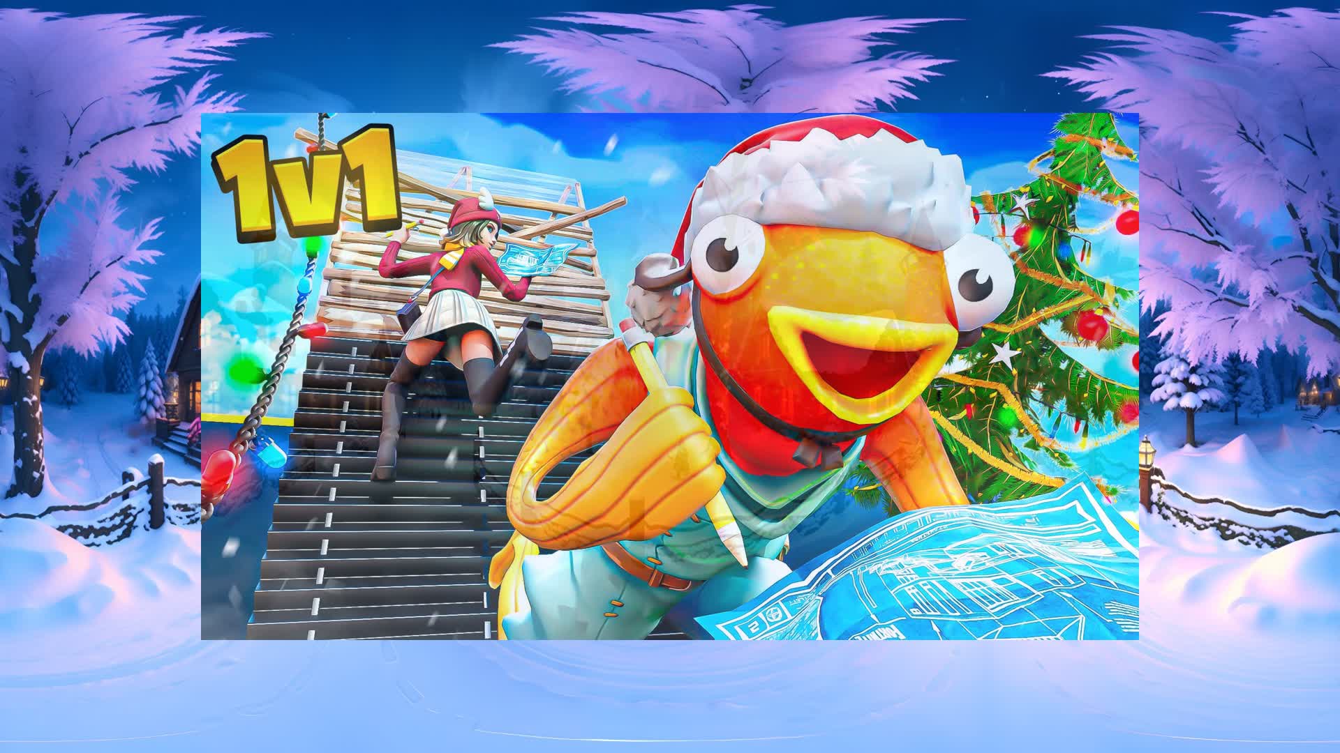 1V1 Christmas 🎅 1631-2079-1771 by goldnova - Fortnite Creative Map Code - Fortnite.GG