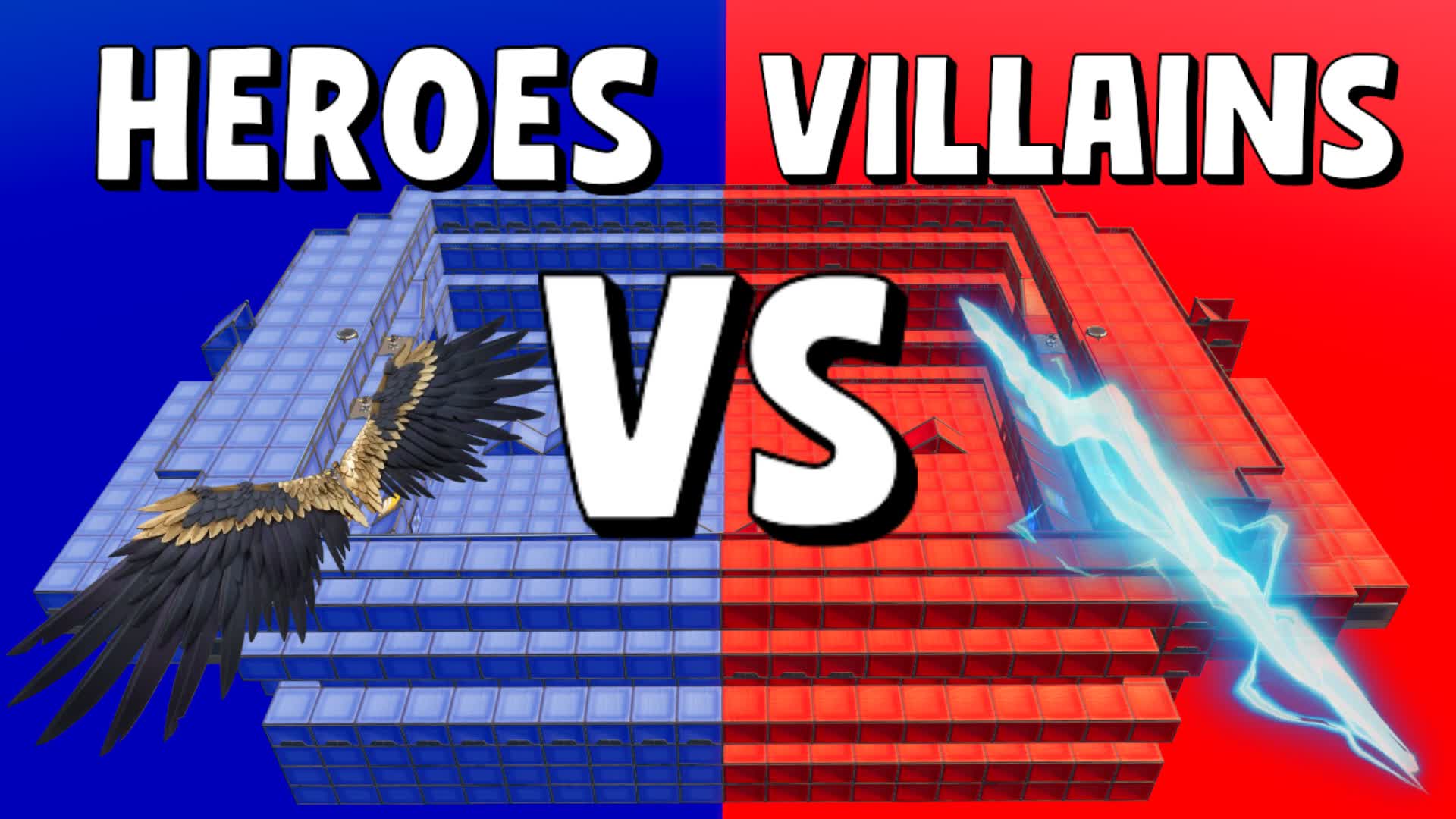 HEROES VS VILLAINS 🔴🔵 (RED VS BLUE) 0458-0394-1803 by shujoy - Fortnite ...