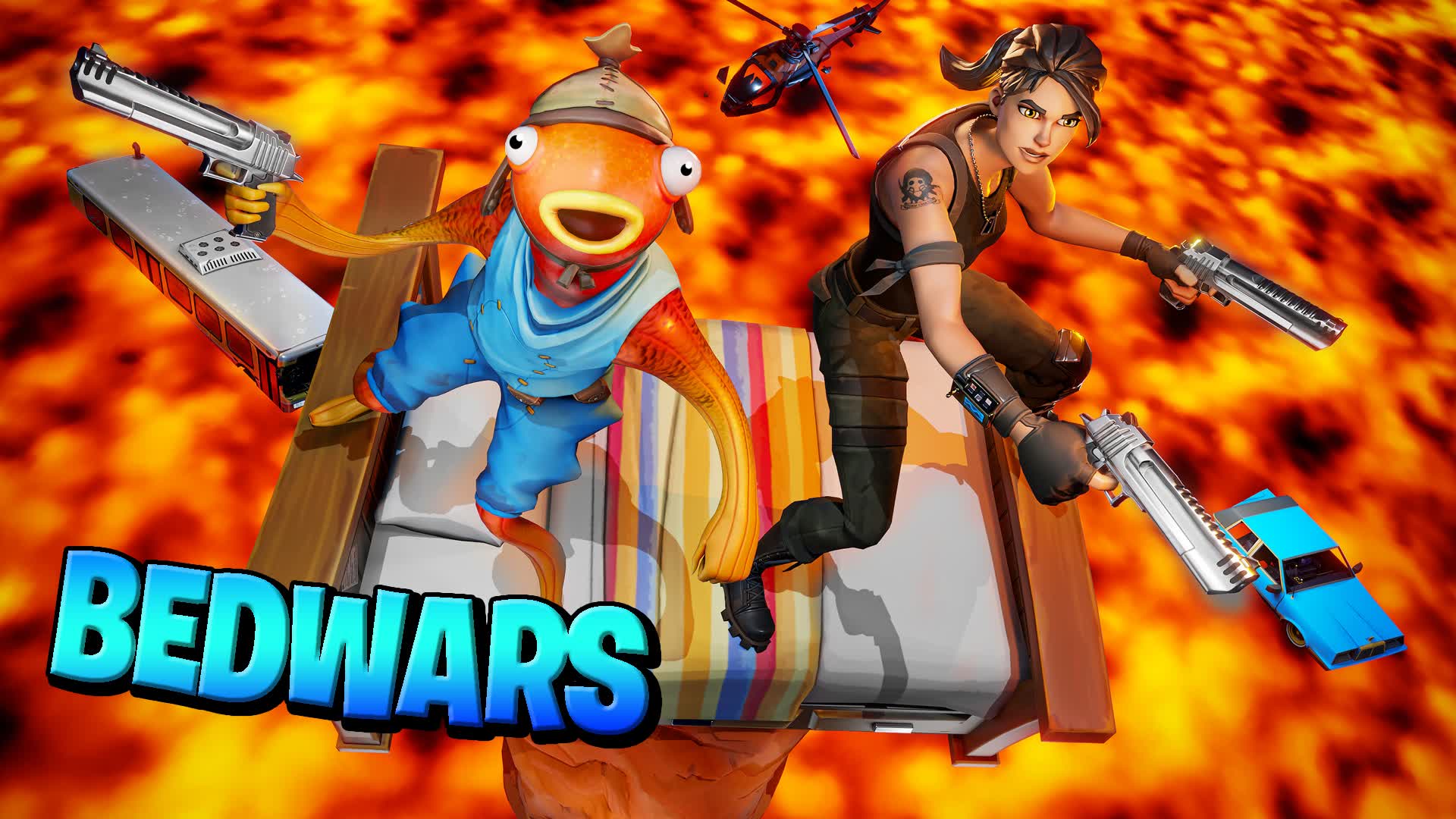 BED WARS | FLOOR IS LAVA 8880-8798-7421 من ابتكار 2xcreative - Fortnite