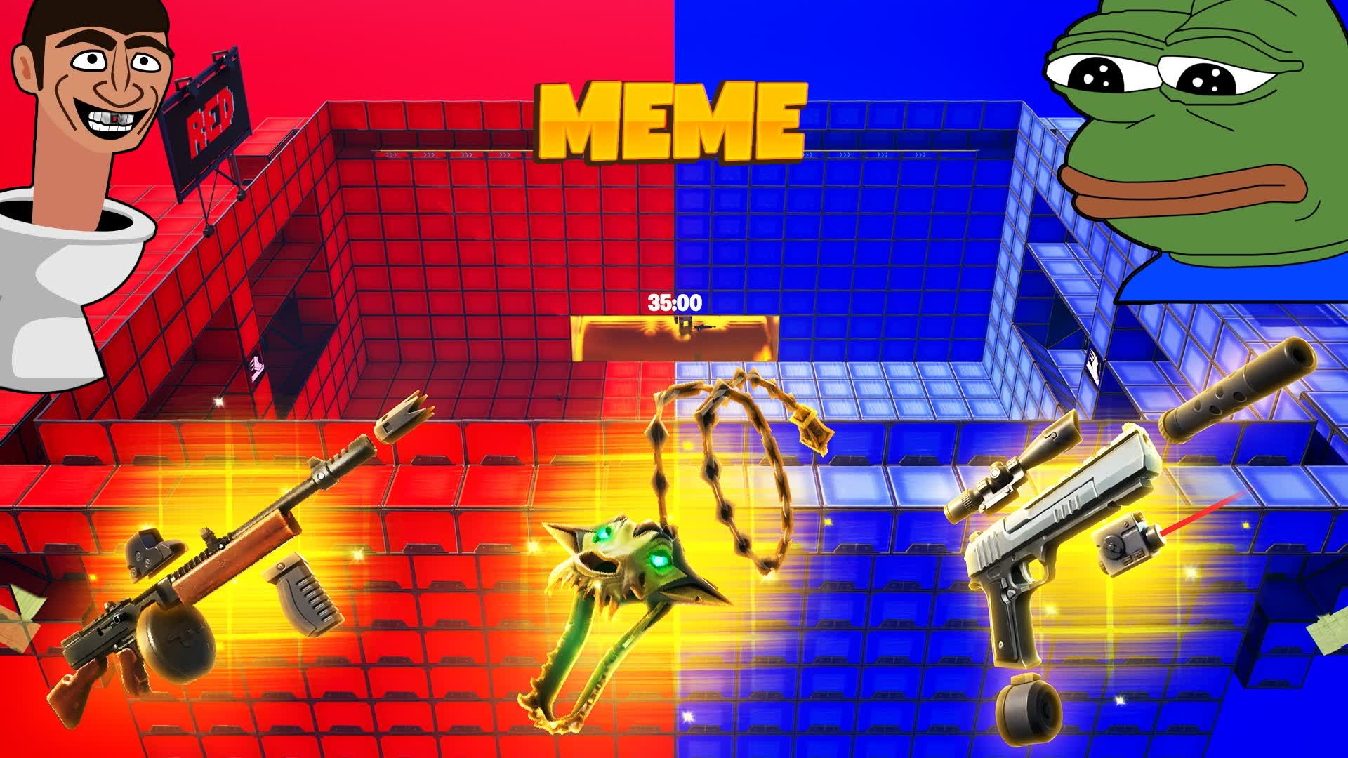 RED VS BLUE MEME🔴🔵 7763-3398-0472 by balkangames - Fortnite Creative ...