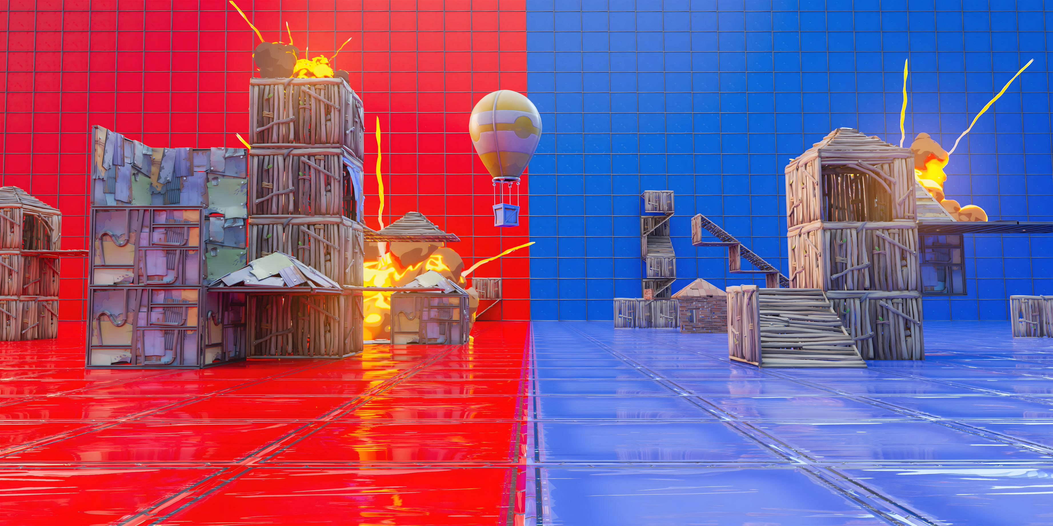 SUPER ADVANCE RED VS BLUE 🔴🔵 1623-7772-2017 by victorh - Fortnite ...