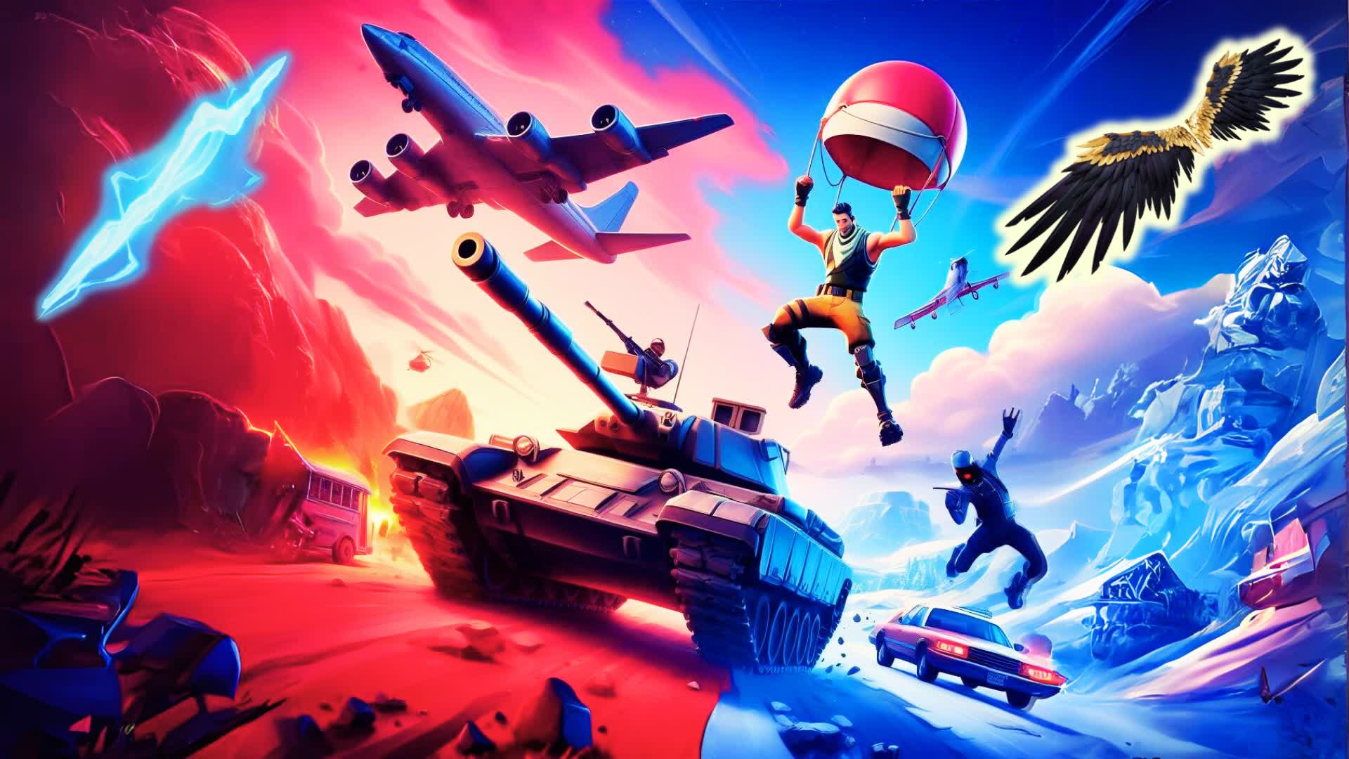 RED VS BLUE MEGA BATTLE XL 1523-9952-1144 من ابتكار asmo - Fortnite