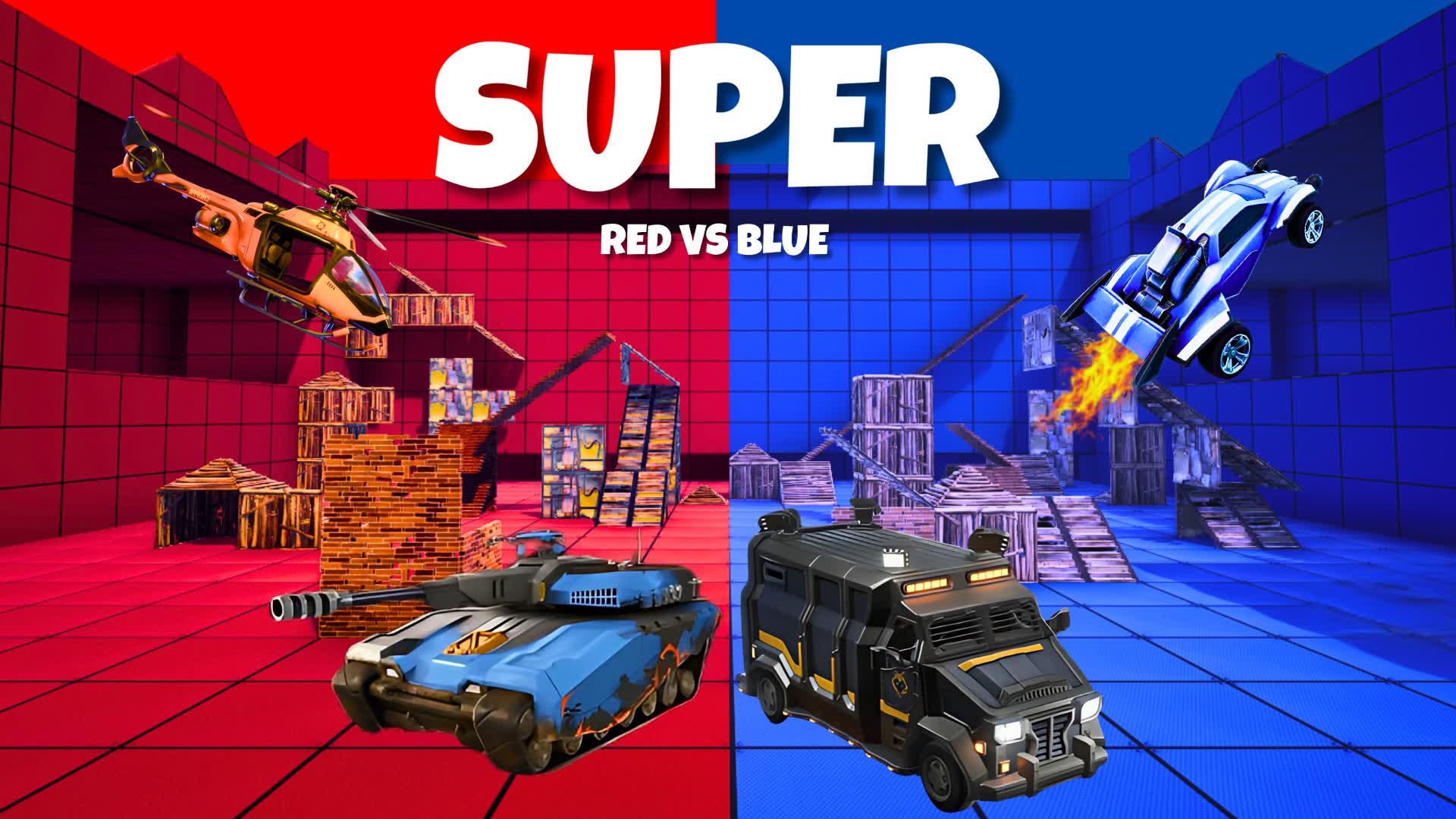 RED VS BLUE mega fun 2345-4404-9077 by sharkmaps - Fortnite Creative ...