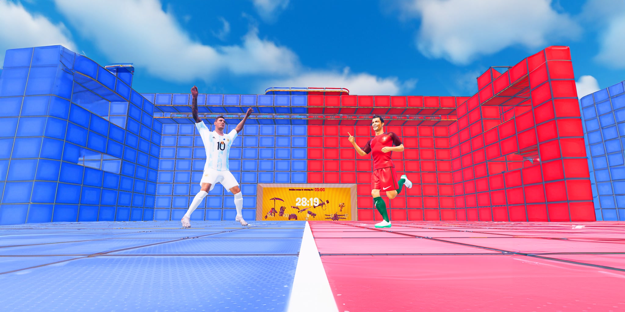 🐐RONALDO VS MESSI🏆 2410-6845-9318 by nandi - Fortnite Creative Map Code ...