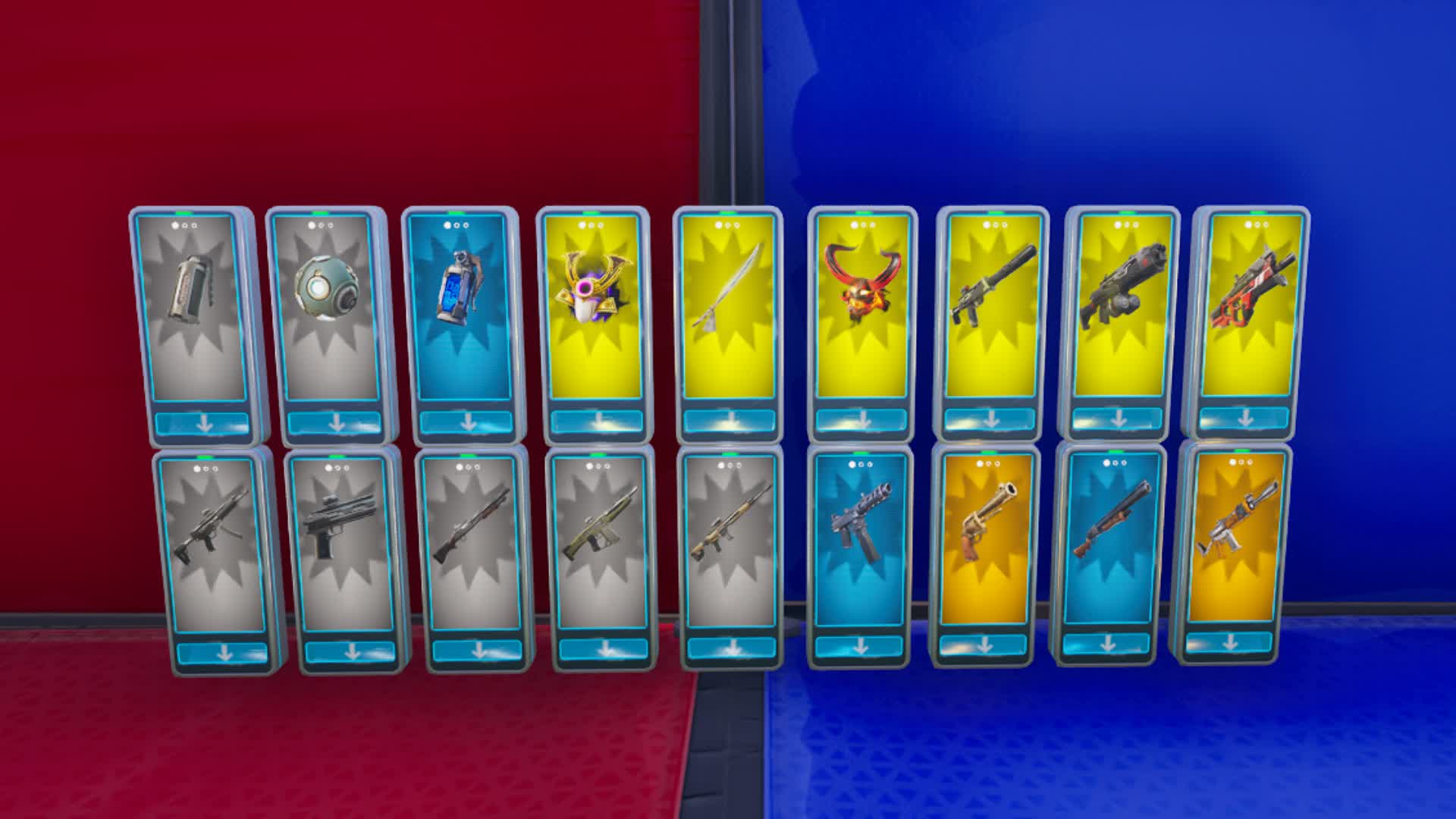 ITEMS RED VS BLUE 5874-4900-4867 by procreative - Fortnite Creative Map Code - Fortnite.GG