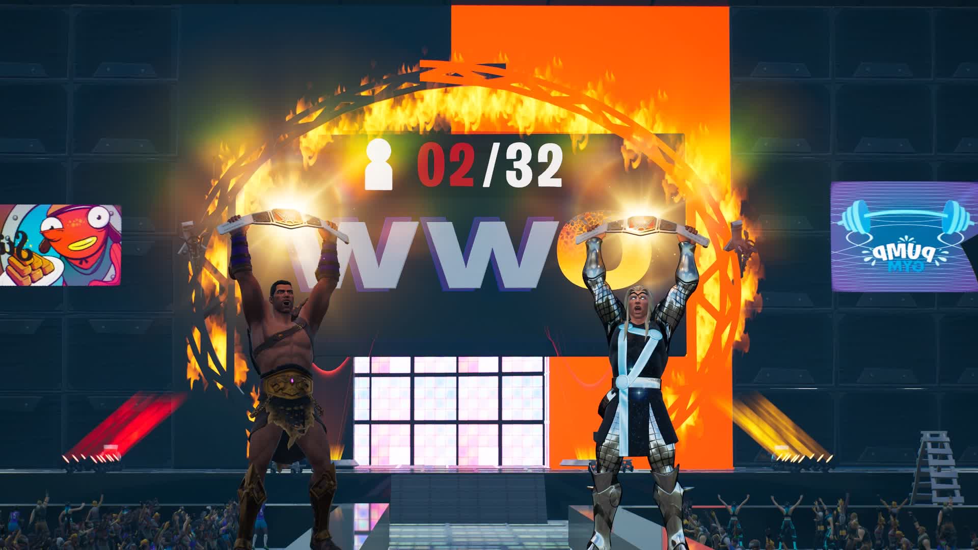Wwo Monsters وحوش المصارعه 6680 7111 4498 By Ltw Fortnite Creative Map Code Fortnitegg