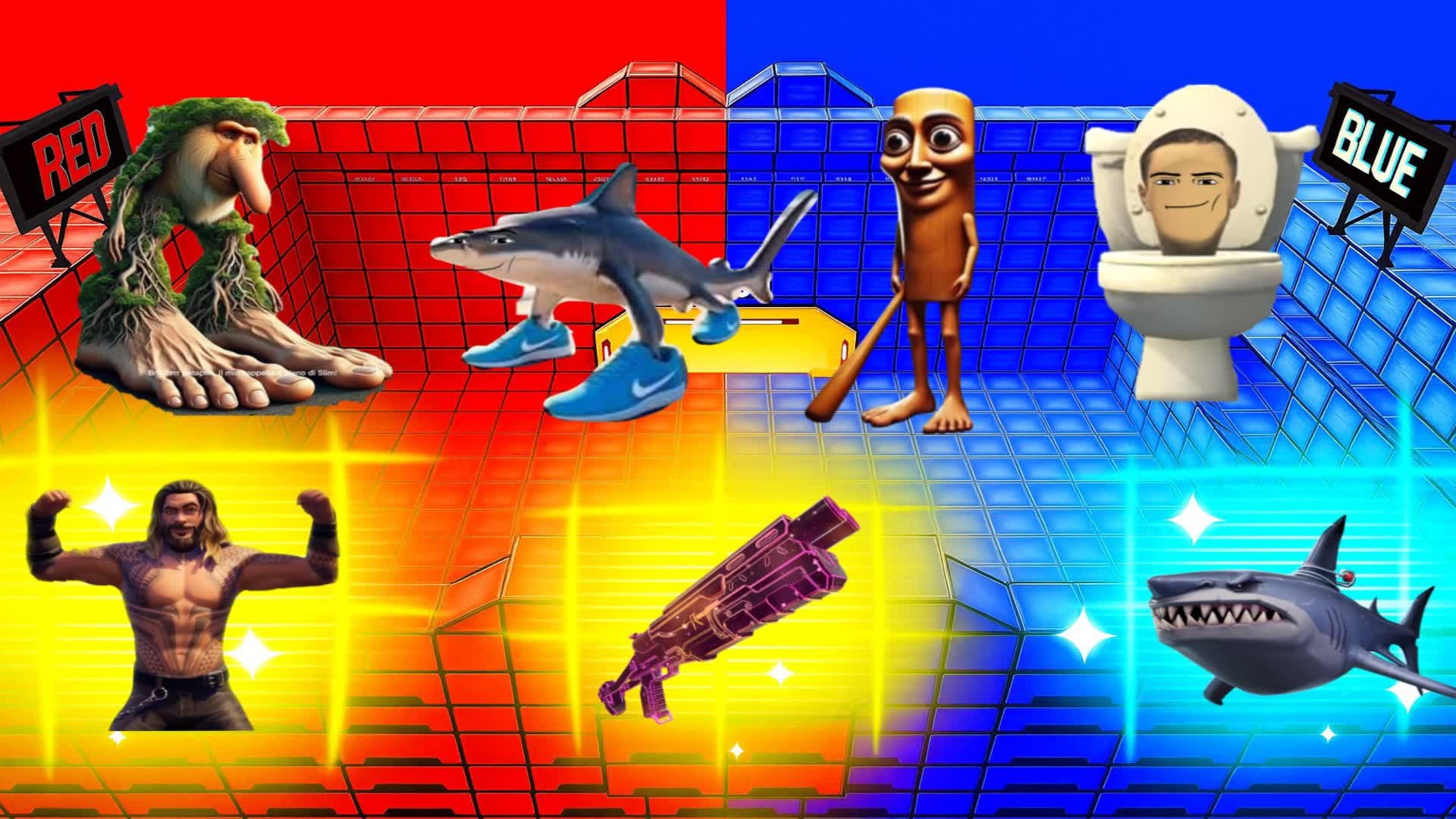 🧠 MEGA BRAINROT RED V BLUE GUNS🔴🔵 1017-9397-1680 by eufnstudio ...