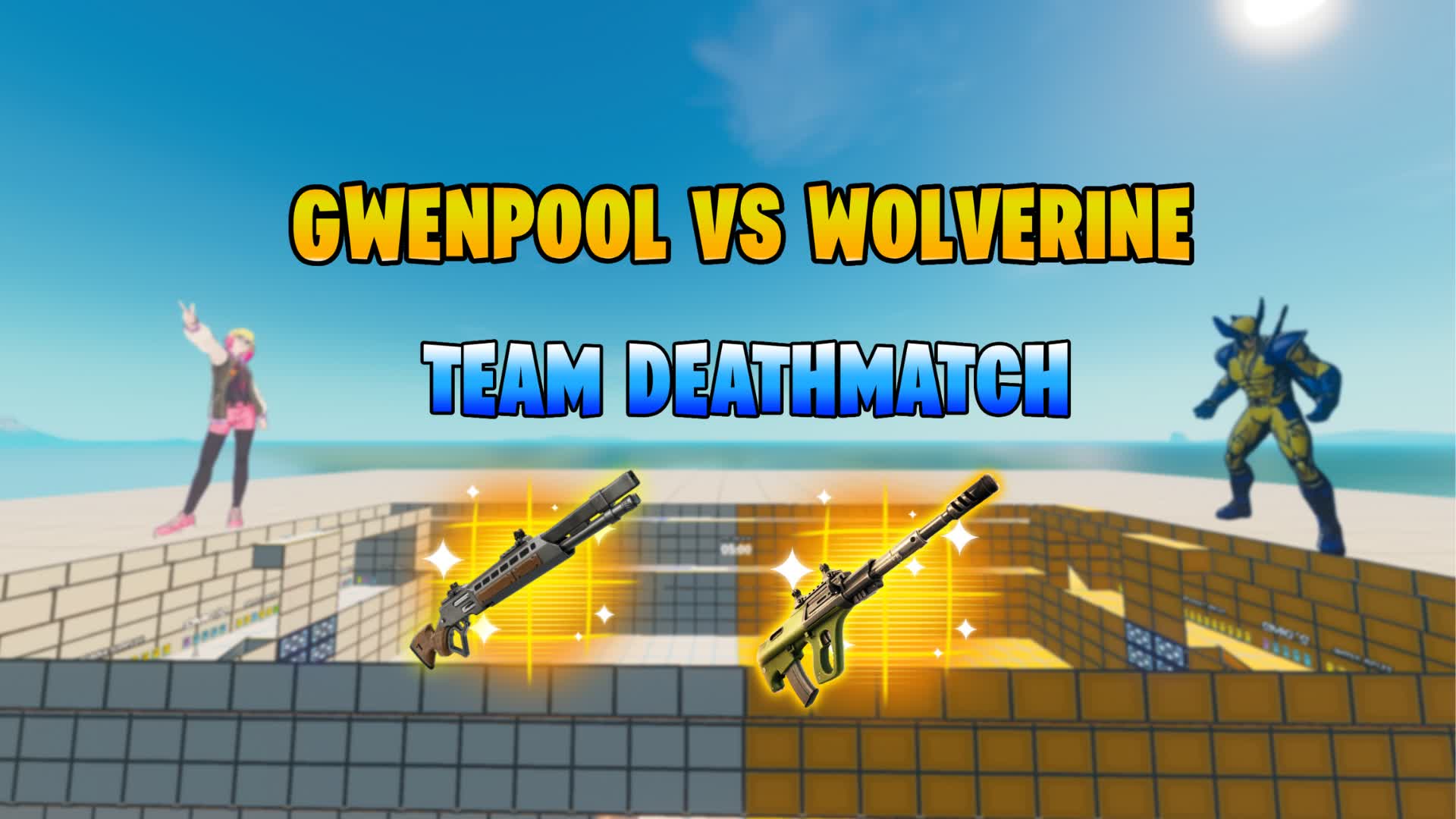 ⚪GWENPOOL VS WOLVERINE🟠 TEAM DEATHMATCH 2339-4340-9071 by mrpenek ...