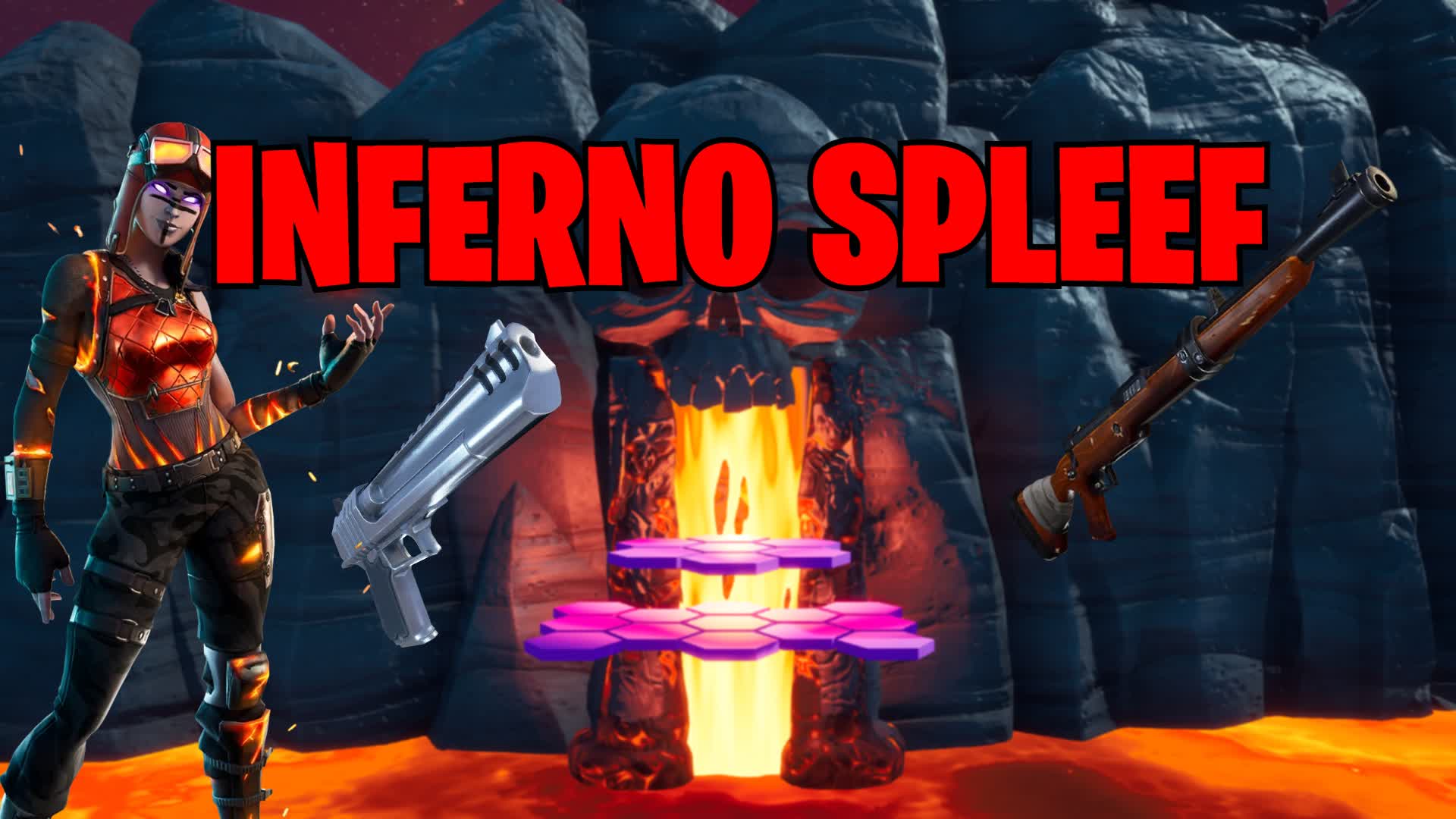 🌋 INFERNO SPLEEF - FFA 🌋 7253-0640-5599 by mineblo - Fortnite