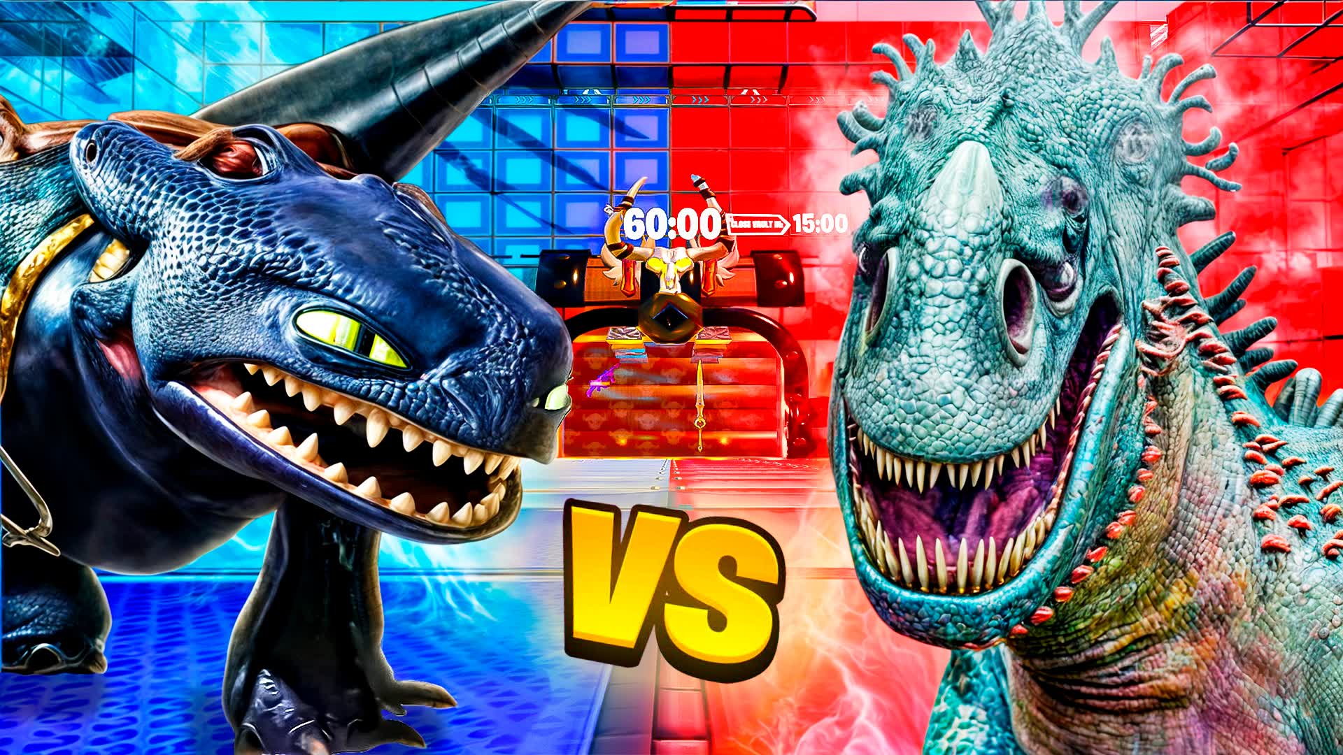 TOOTHLESS VS RED DRAGON 🔴🔵 RED VS BLUE 8821-6831-5988 من ابتكار pcd ...