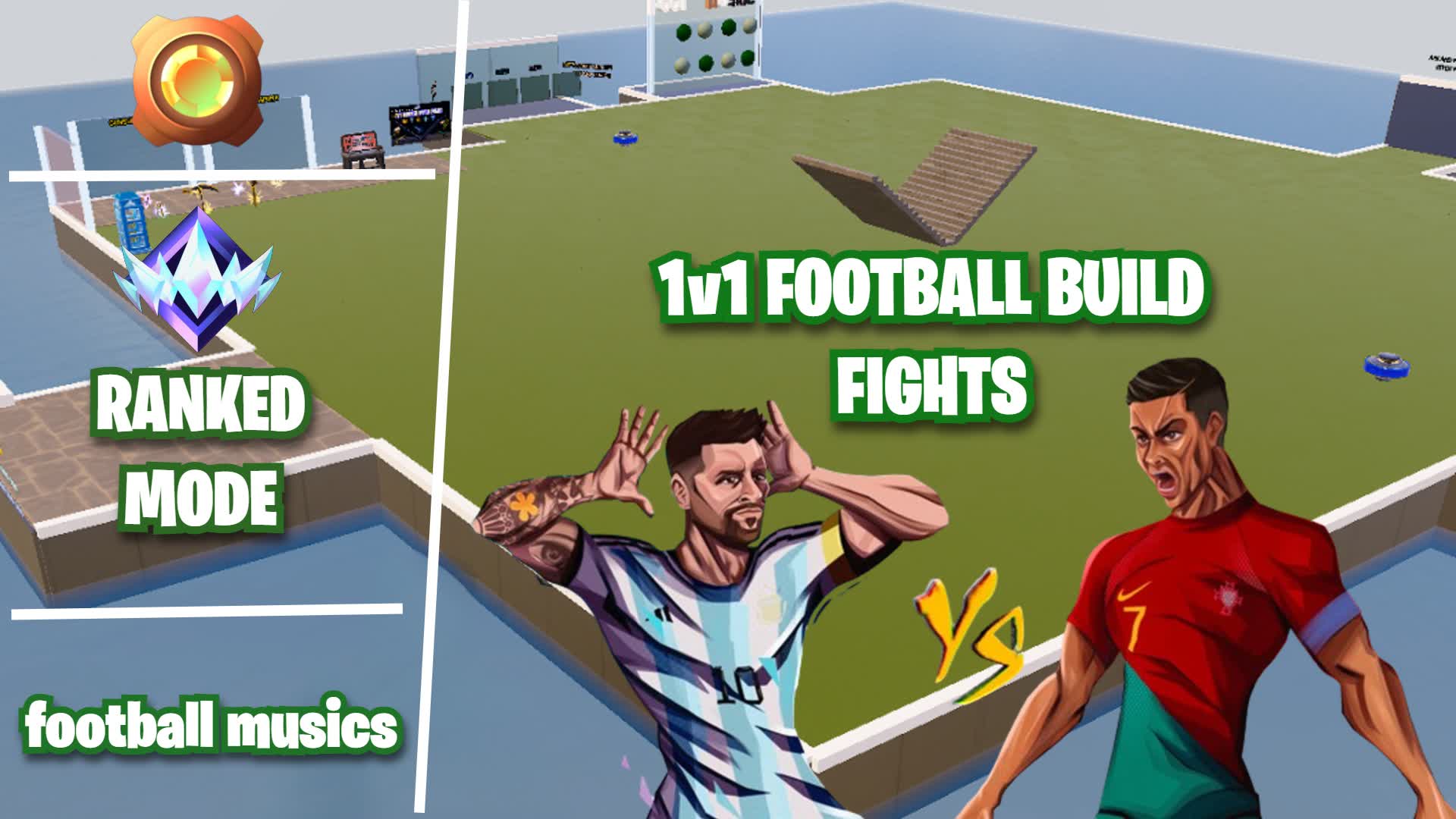 1V1 FOOTBALL BUILD FIGHTS 2502-2238-9121 by shaae - Fortnite Creative Map Code - Fortnite.GG