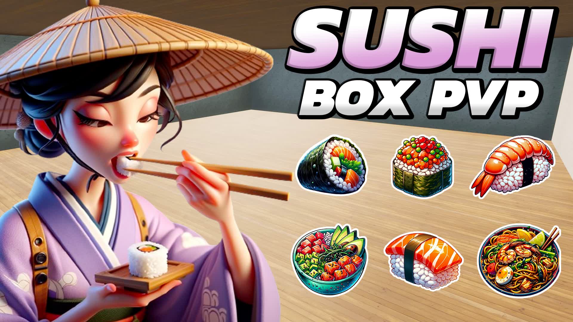 🍣 SUSHI BOX PVP 🍣 0611-3854-3042 by solas - Fortnite Creative Map Code - Fortnite.GG