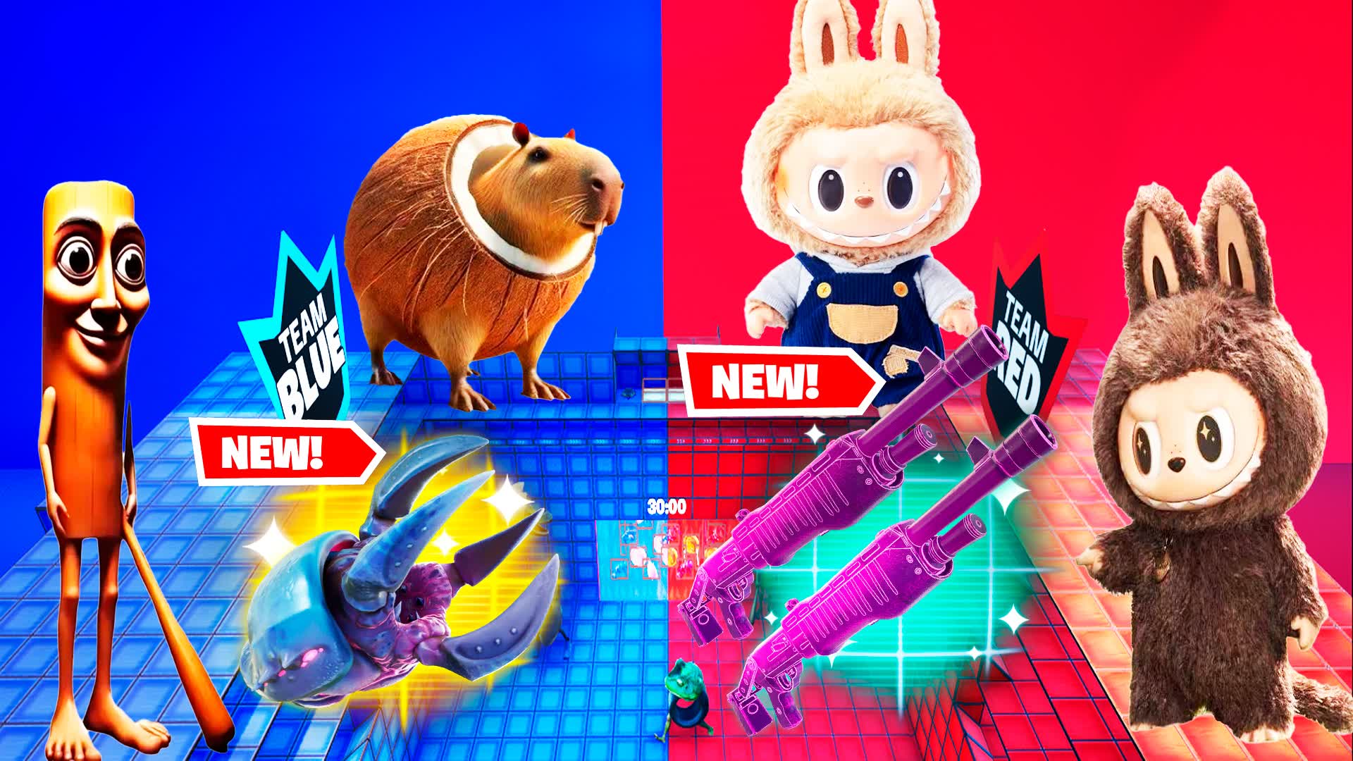 SUPER MEGA RED🔴VS BLUE🔵 BRAINROT FIGHT 1657-5330-1773 by wael281 - Fortnite