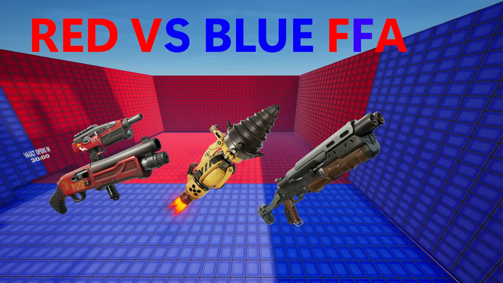 🔴🔵RED VS BLUE FFA 5943-3350-5181 by flagxo - Fortnite Creative Map Code ...