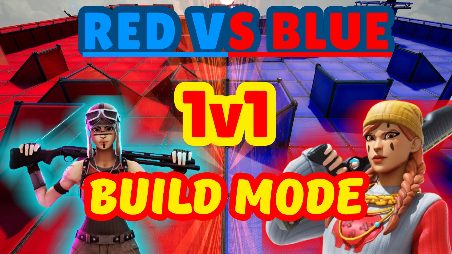 🔴🔵1v1 Red Vs Blue Build Mode 🔴🔵🔥 7569 7920 3788 By Jordank Fortnite