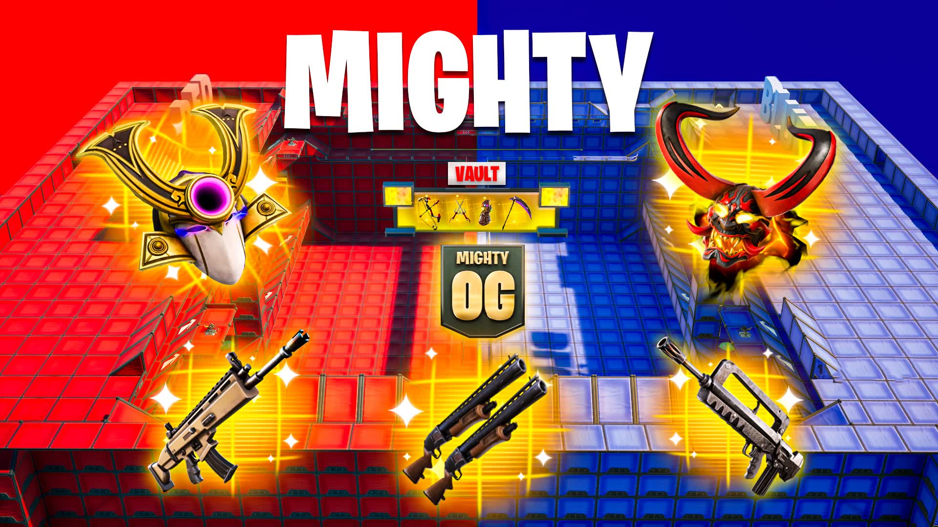 MIGHTY RED VS BLUE HERO 🔴🔵 9676-8434-2294 by alvee - Fortnite Creative ...