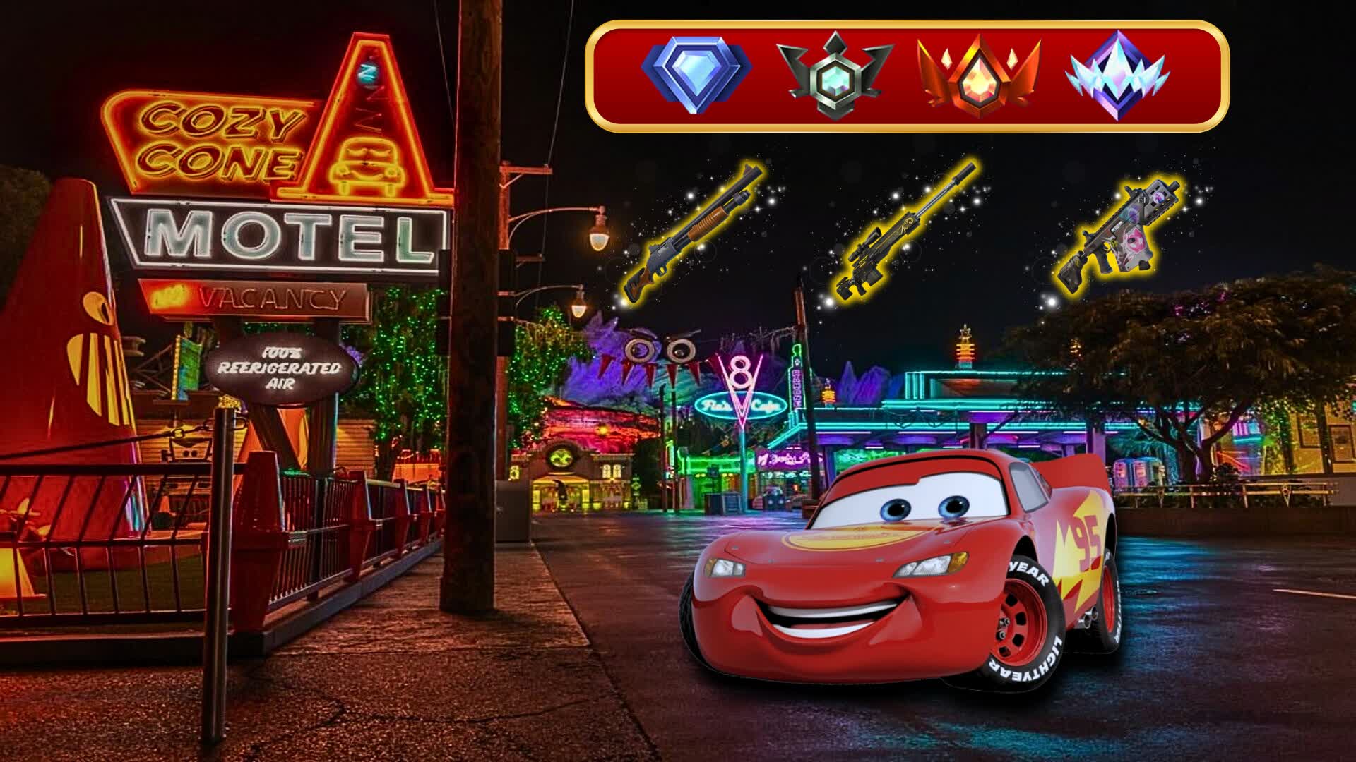 Radiator Springs Zone Wars🚗 2190-0529-0604 by ketu - Fortnite