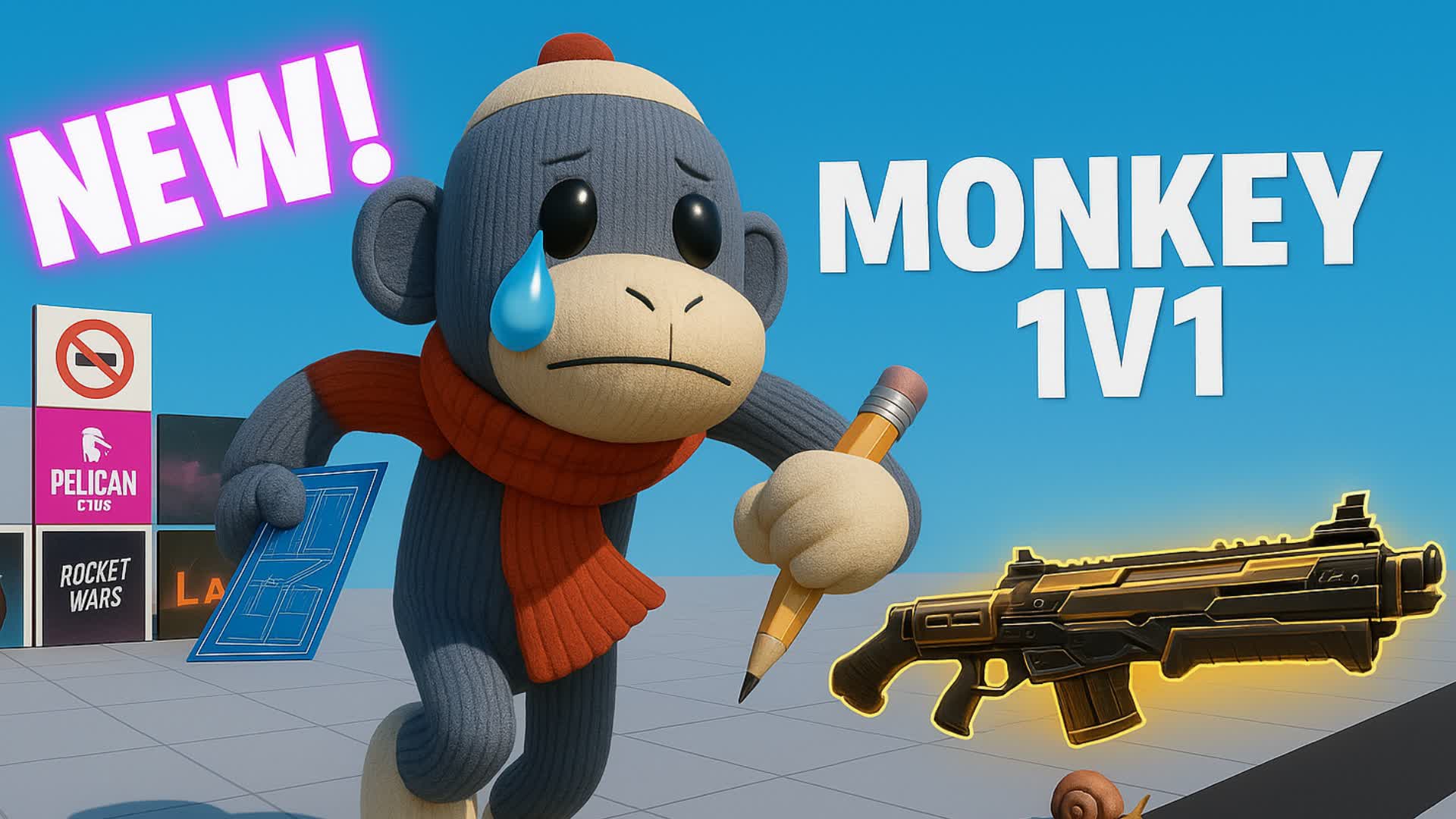 Monkey 1v1 map Spectate 5728-8960-5128 von celox – Fortnite