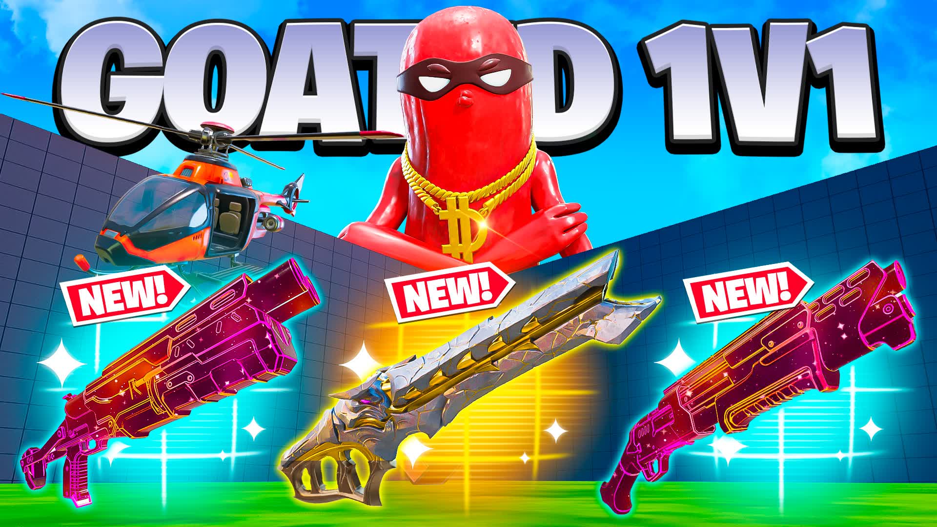 CRAZY GOATED 1V1 ALL GUNS & VEHICLES 7353-9965-9360 by luke7 - Fortnite Creative Map Code ...