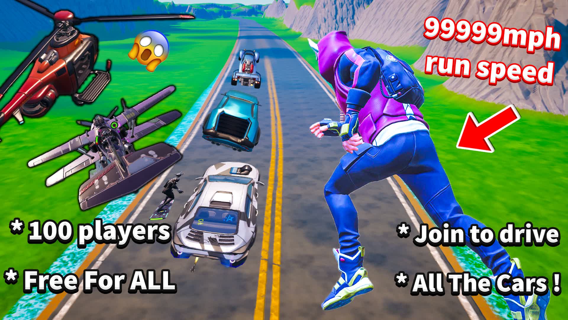 Drive & Fly & Run - Endless road 4827-6090-3492 by Edit Down Zigi . - Fortnite.GG