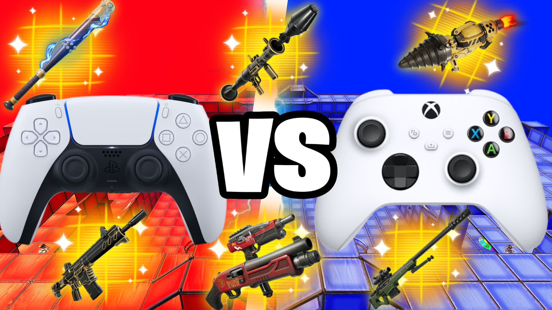 PS5 VS XBOX X 🏆 ROSSO CONTRO BLU 🔴🔵 2798-6444-6737 di yt-wdgamer_8 - Fortnite
