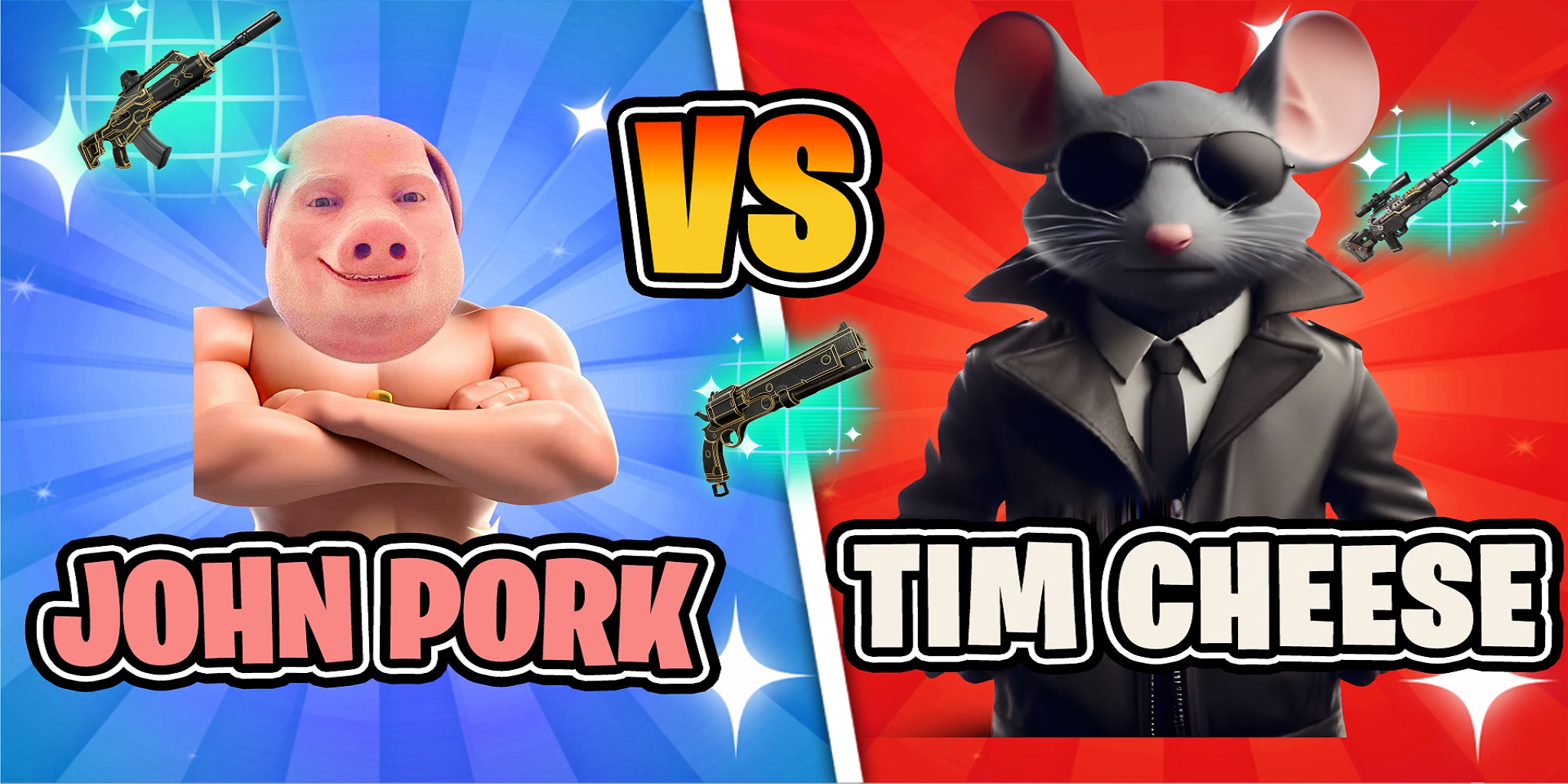 JOHN PORK VS TIM CHEESE 🔴🔵 RED VS BLUE 0964-8709-0835 by visiongames - Fortnite Creative Map ...