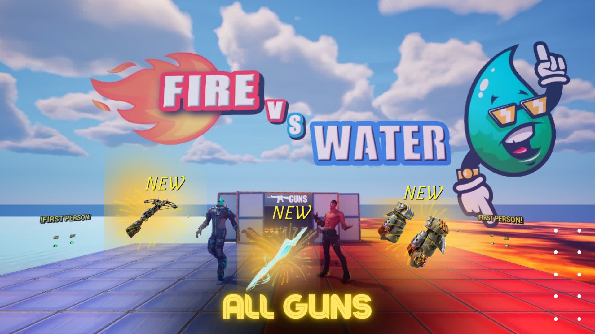 16 PLAYERS FIRE VS WATER🔥💦 - 1502-9276-5114 | Fortnite Zone