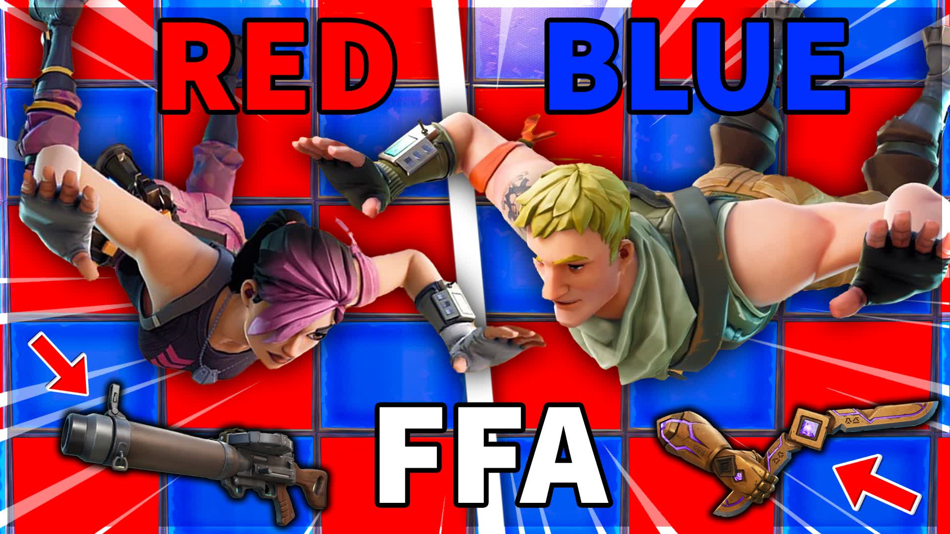 The Blue&Red Pit - FFA WAR 8124-9424-9818 von Edit Down Zigi . – Fortnite