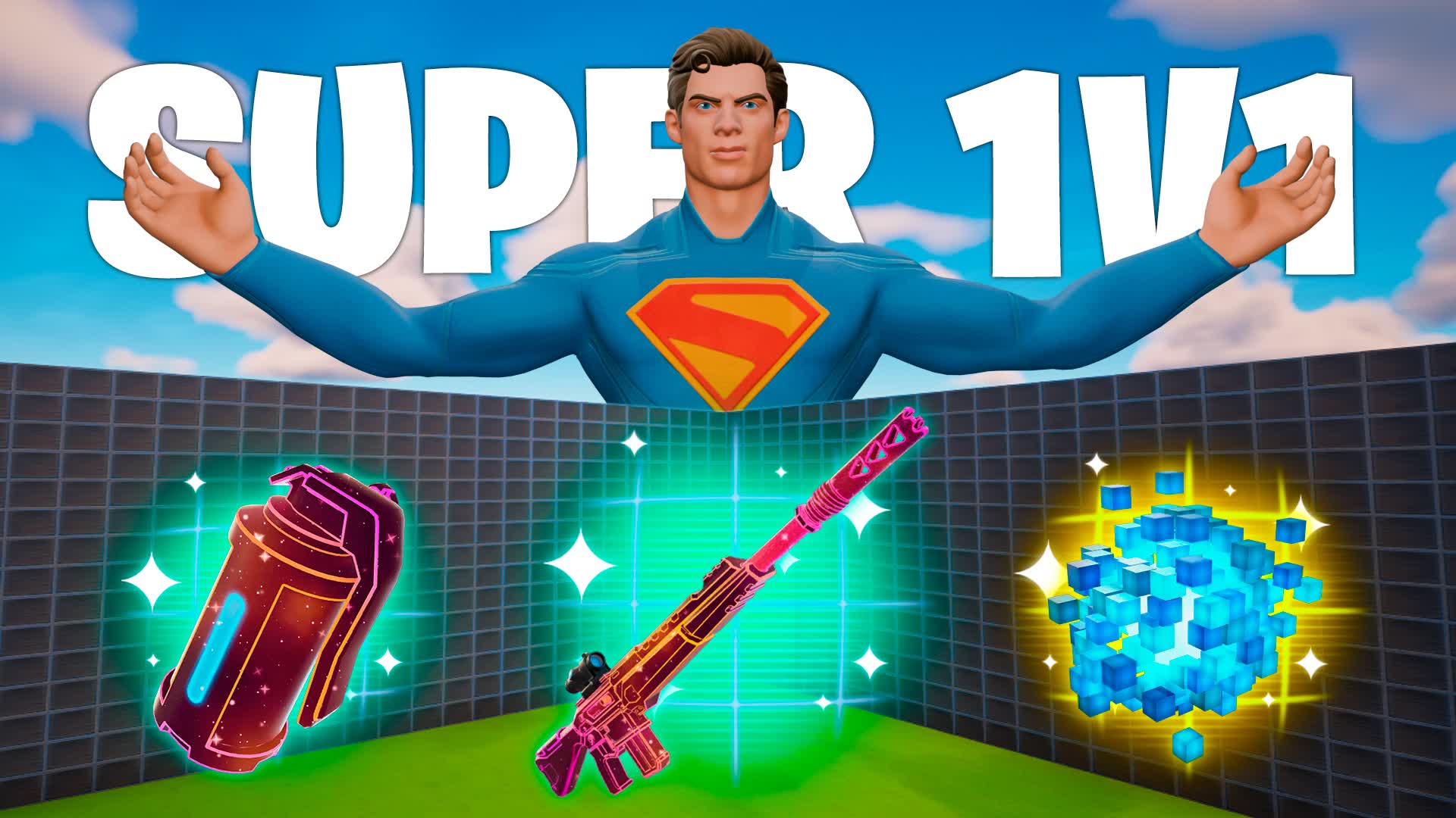 SUPER 1V1 WITH EVERY GUN 9342-8730-8225 by d1rolly - Fortnite Creative Map Code - Fortnite.GG