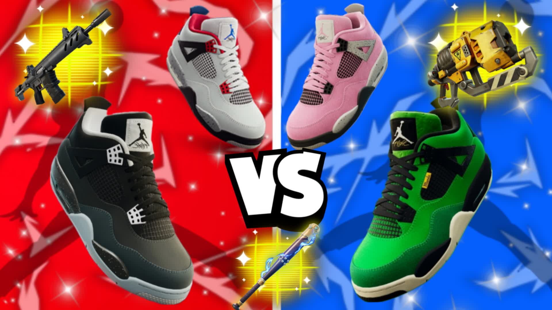 JORDAN 4 RED VS BLUE🔴🔵 1102-8873-5862 by skz.off - Fortnite Creative ...