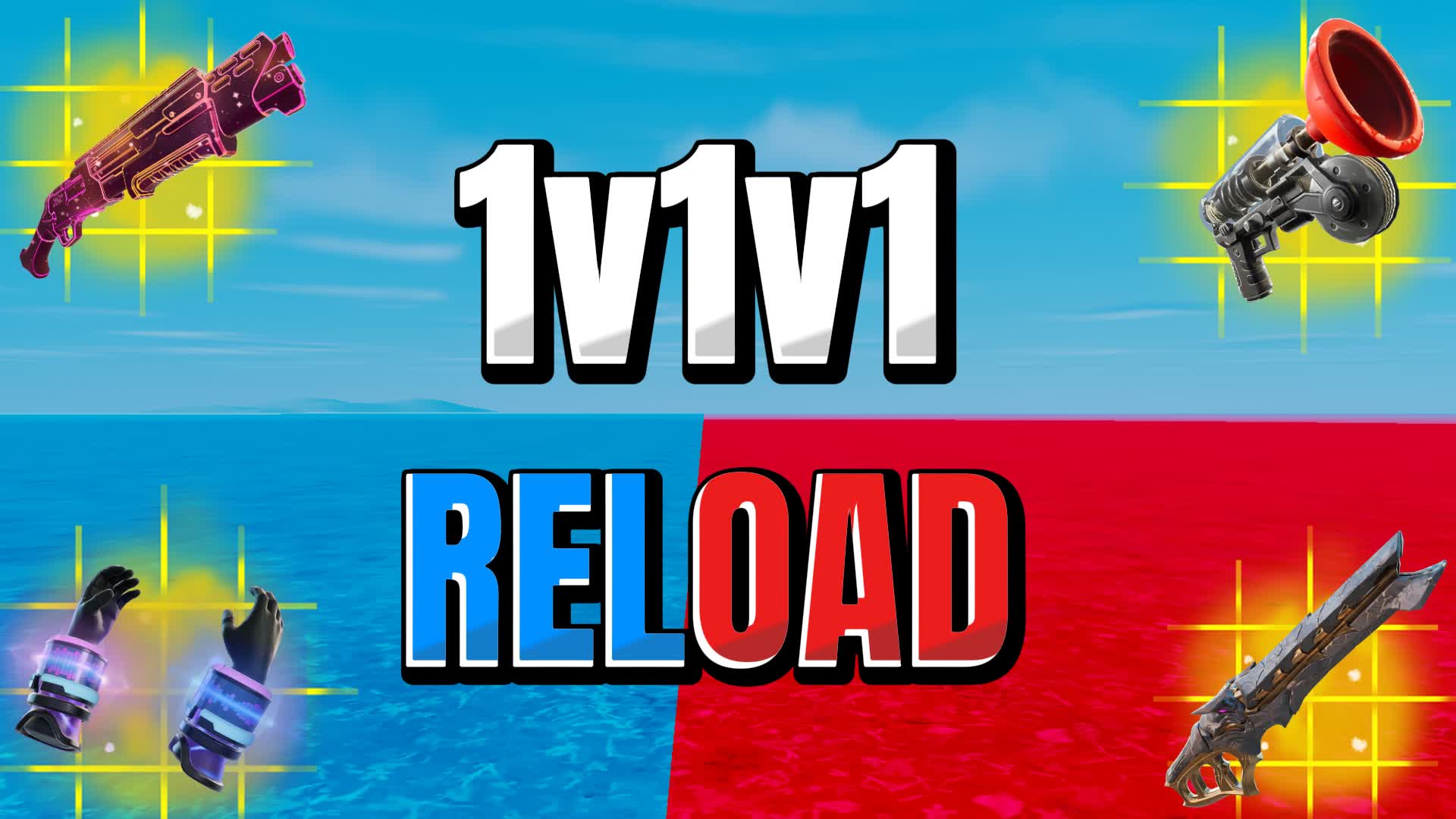 BLUE VS RED 1v1v1 REALISTIC RELOAD 1414-9395-5848 by b0bbyszn - Fortnite Creative Map Code ...