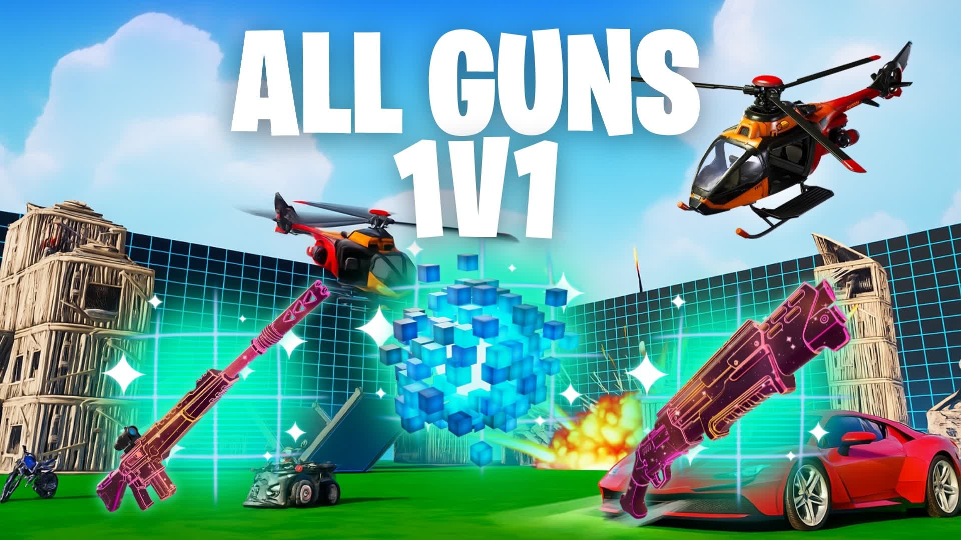CRAZY 1V1 WITH EVERY GUN & VEHICLES FFA 4840-6875-0538 by sebbvs - Fortnite Creative Map Code ...