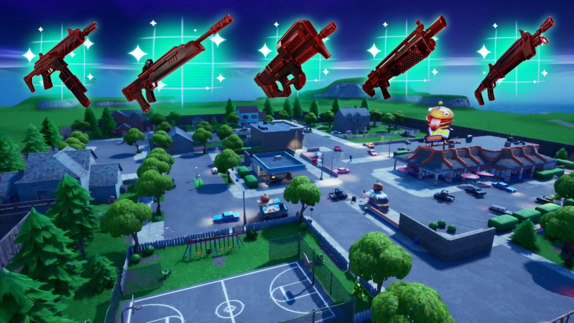💰 Only Heisted Guns Greasy Grove Map🔥 7122-6248-9966 by ironydev23 - Fortnite Creative Map Code ...
